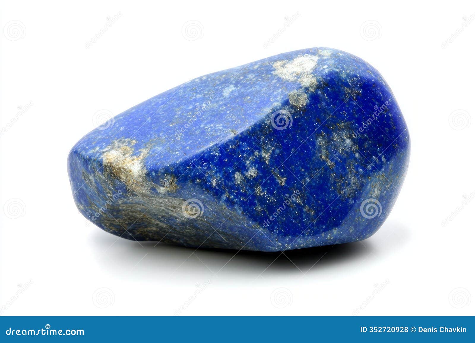 Lapis Lazuli Stone, White Background Stock Photo - Image of texture ...