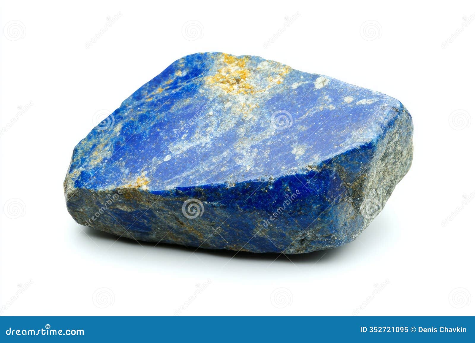 Lapis Lazuli Stone, White Background Stock Image - Image of background ...