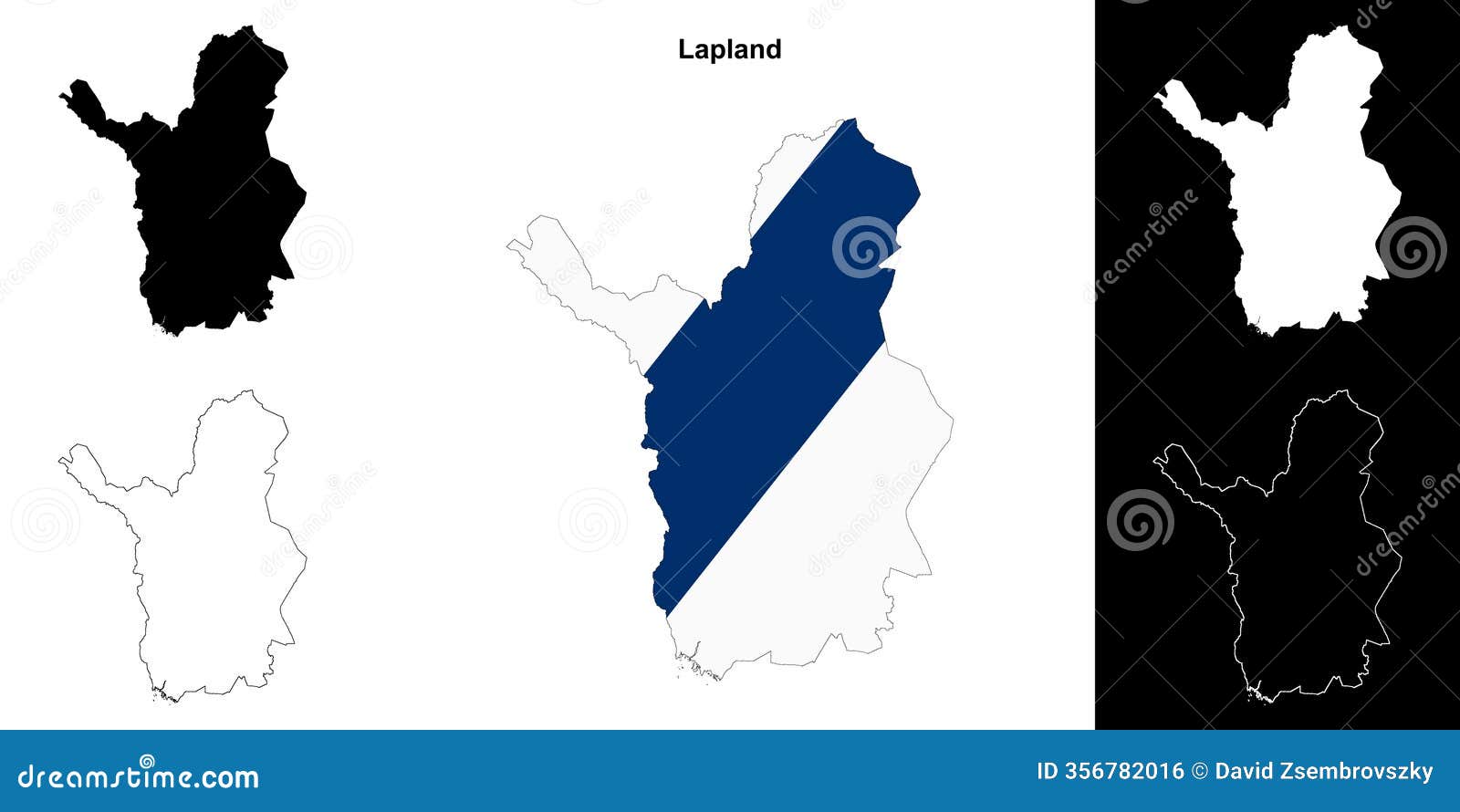 Lapland Region Republic Of Finland Map Vector Illustration, Scribble ...