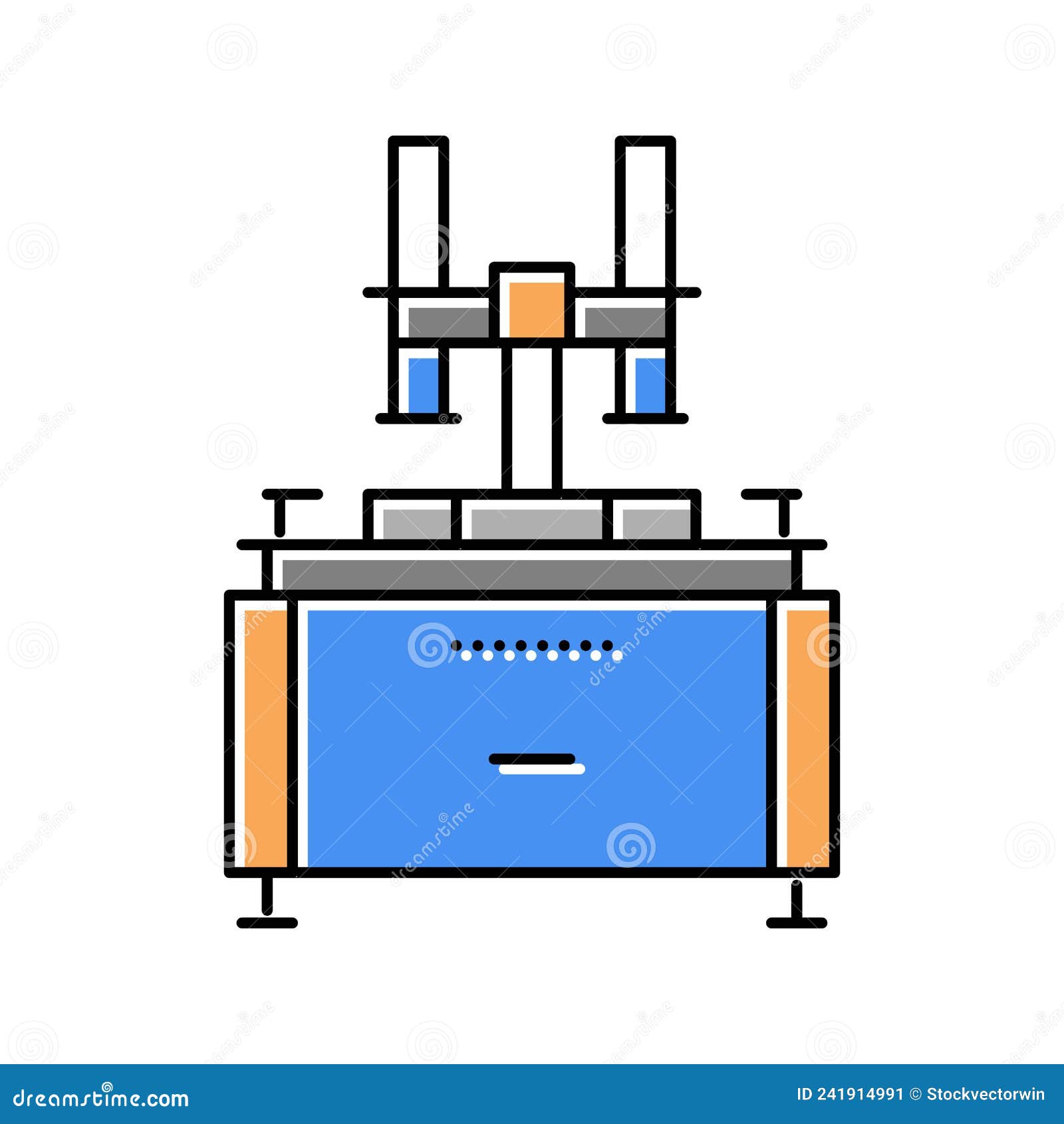 Lapping Machine Color Icon Vector Illustration Stock Vector ...