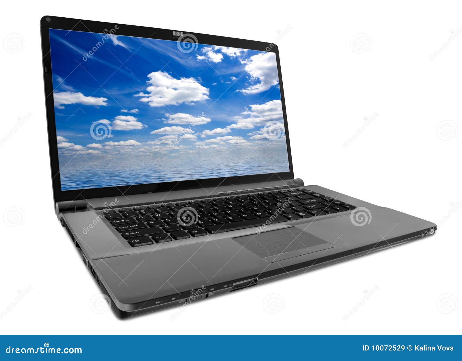 Laptop stock image. Image of silver, computer, white - 10072529