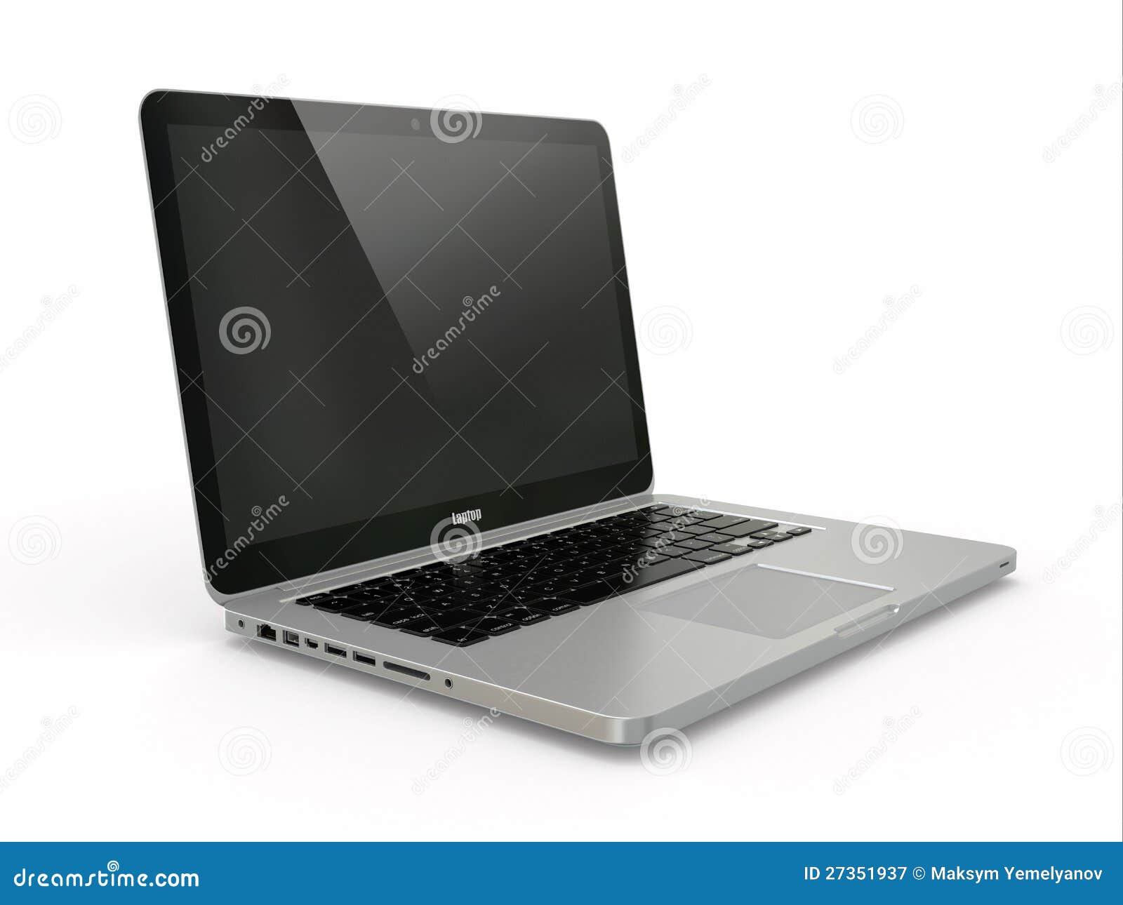 Laptop. 3d stock illustration. Illustration of design - 27351937