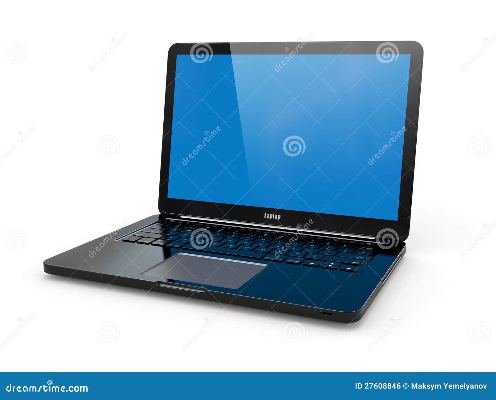 Laptop. 3d stock illustration. Illustration of object - 27608846
