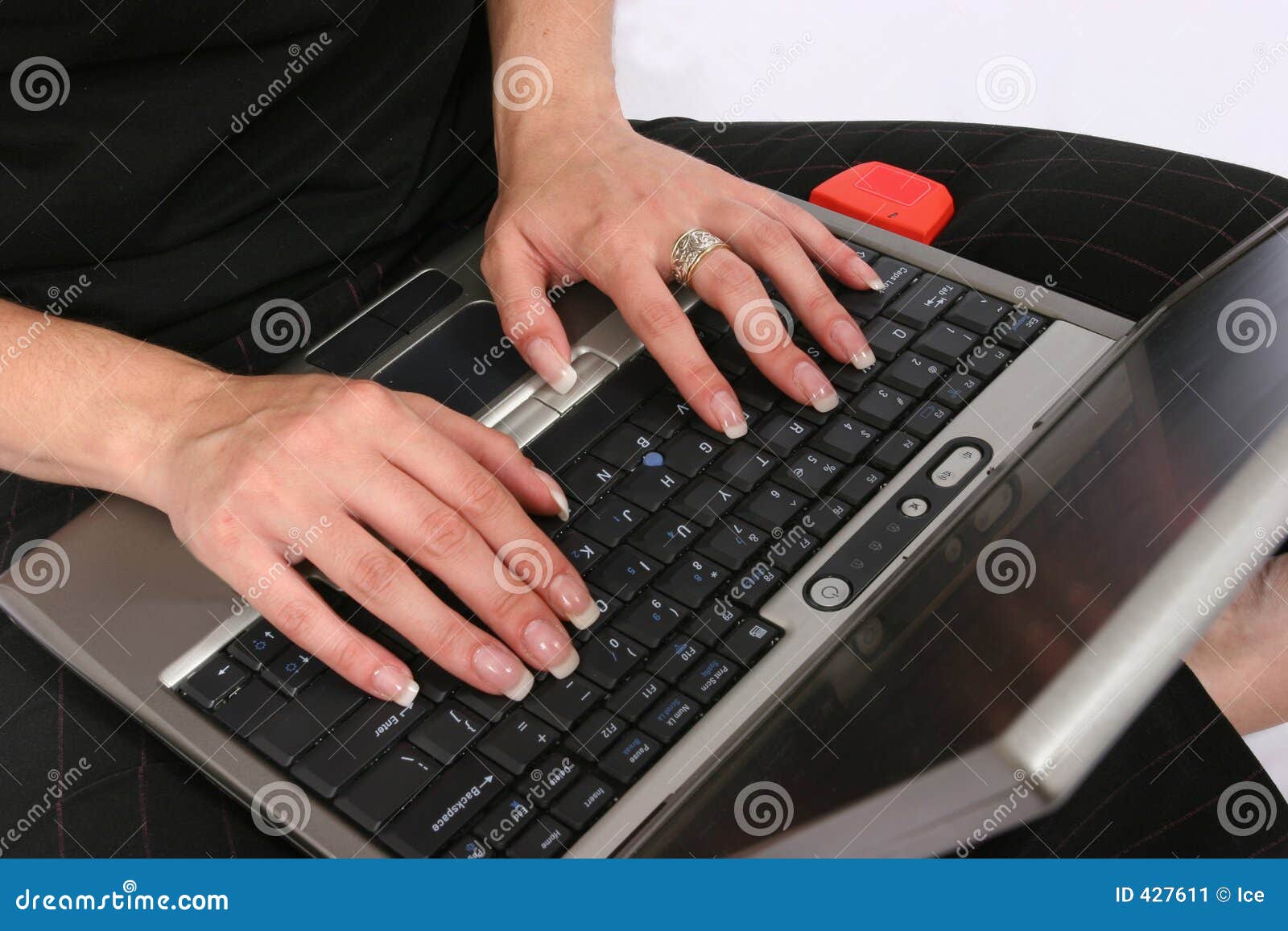 Laptop stock image. Image of hand, connect, internet, relaxing - 427611