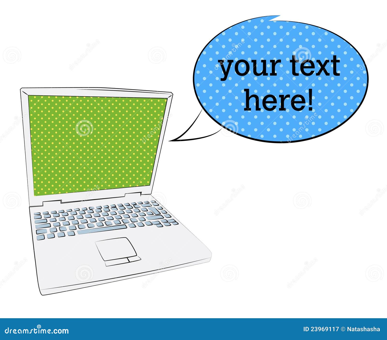 Laptop advertisement stock vector. Illustration of clipping - 23969117