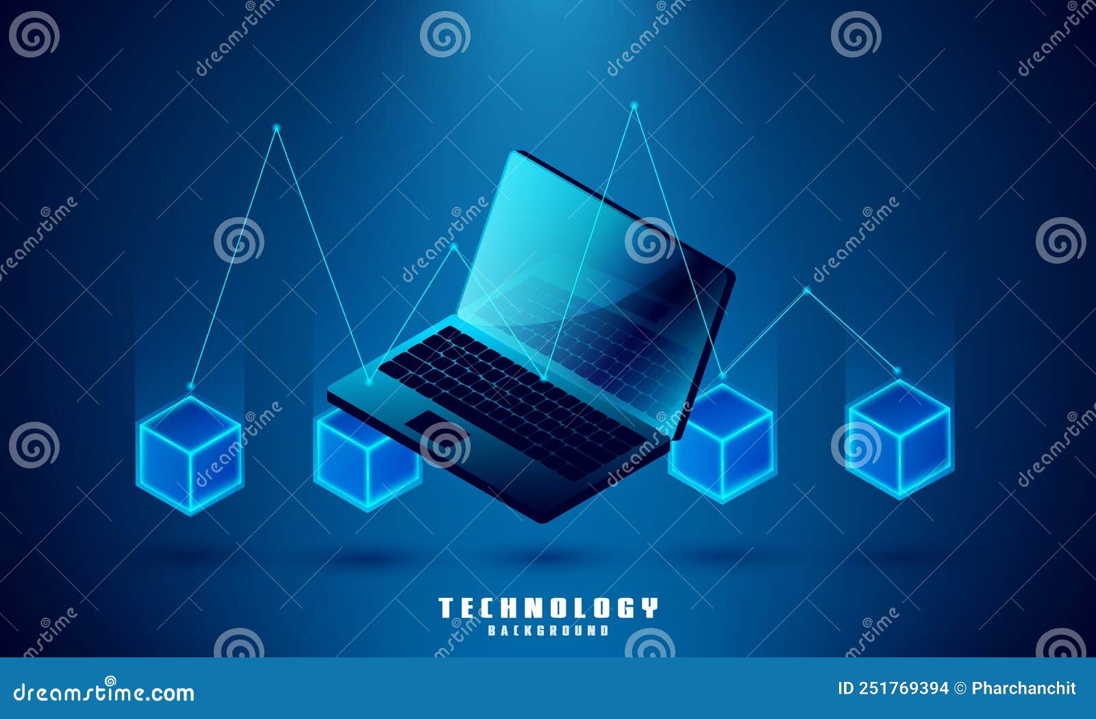 Laptop Analysis Processing. Structure Isometric Vector , Database Stock ...