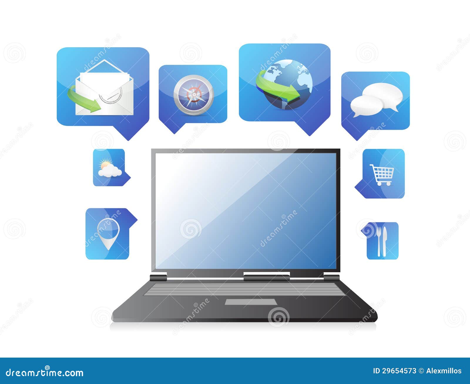 Laptop application icon stock illustration. Illustration of application ...