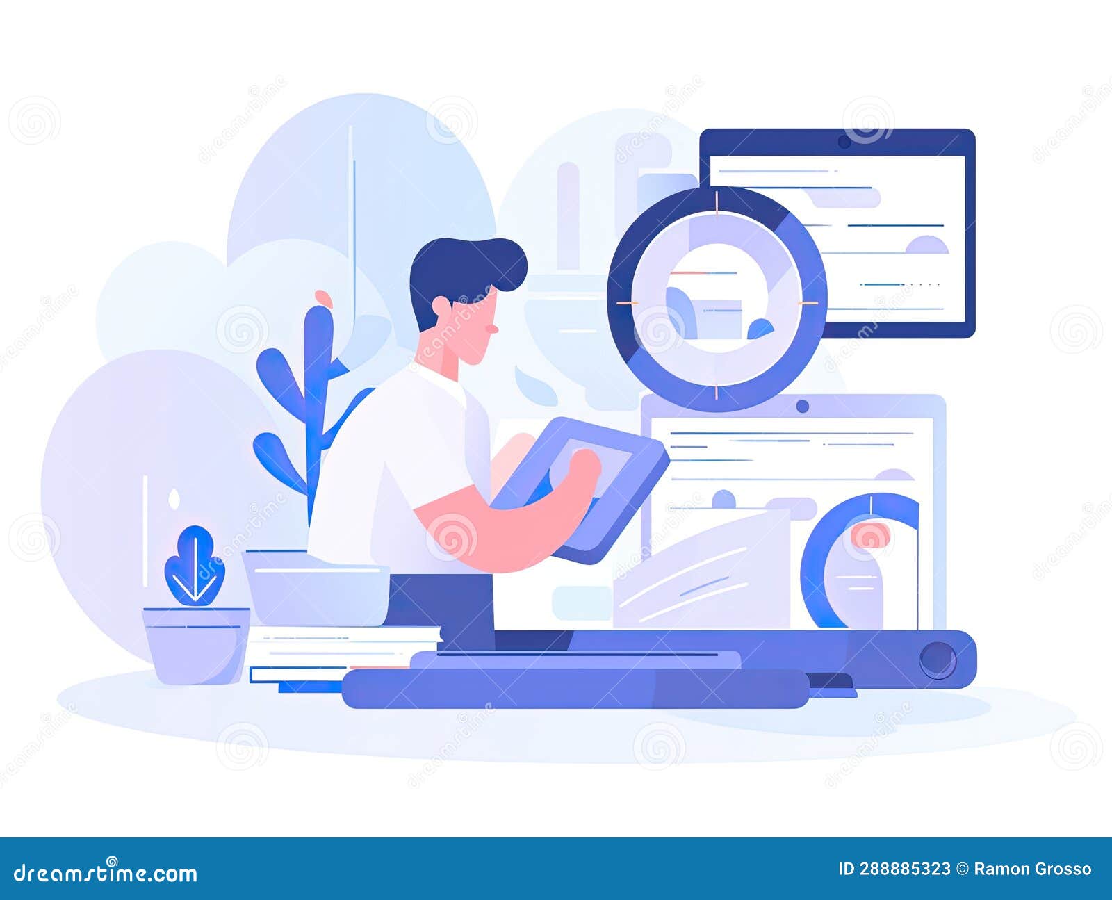 Laptop Application Programmer Working on Computer Code Stock ...