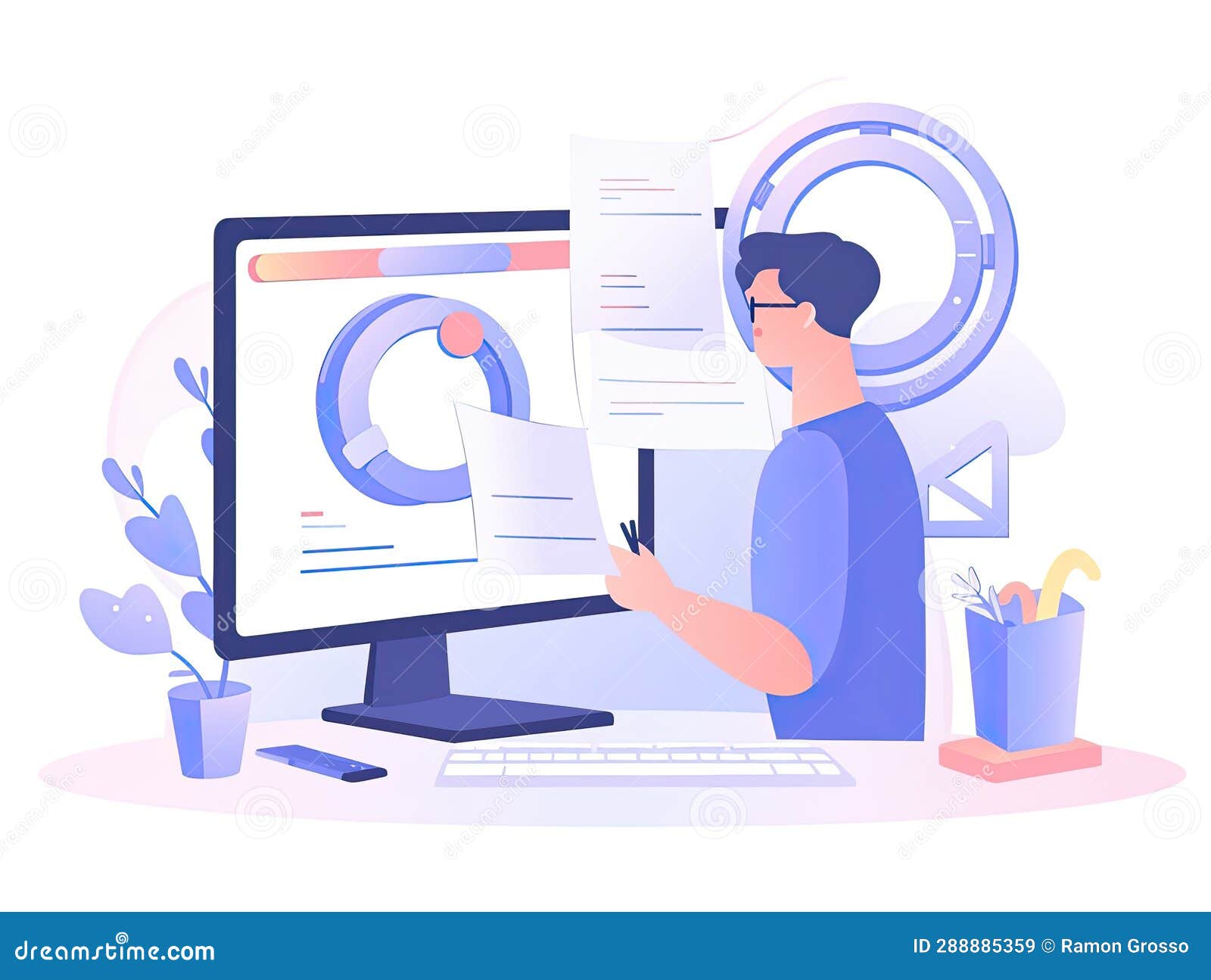 Laptop Application Programmer Working On Computer Code Stock