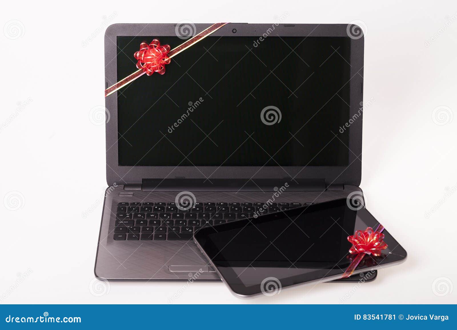 Laptop as a gift stock image. Image of gift, isolated - 83541781