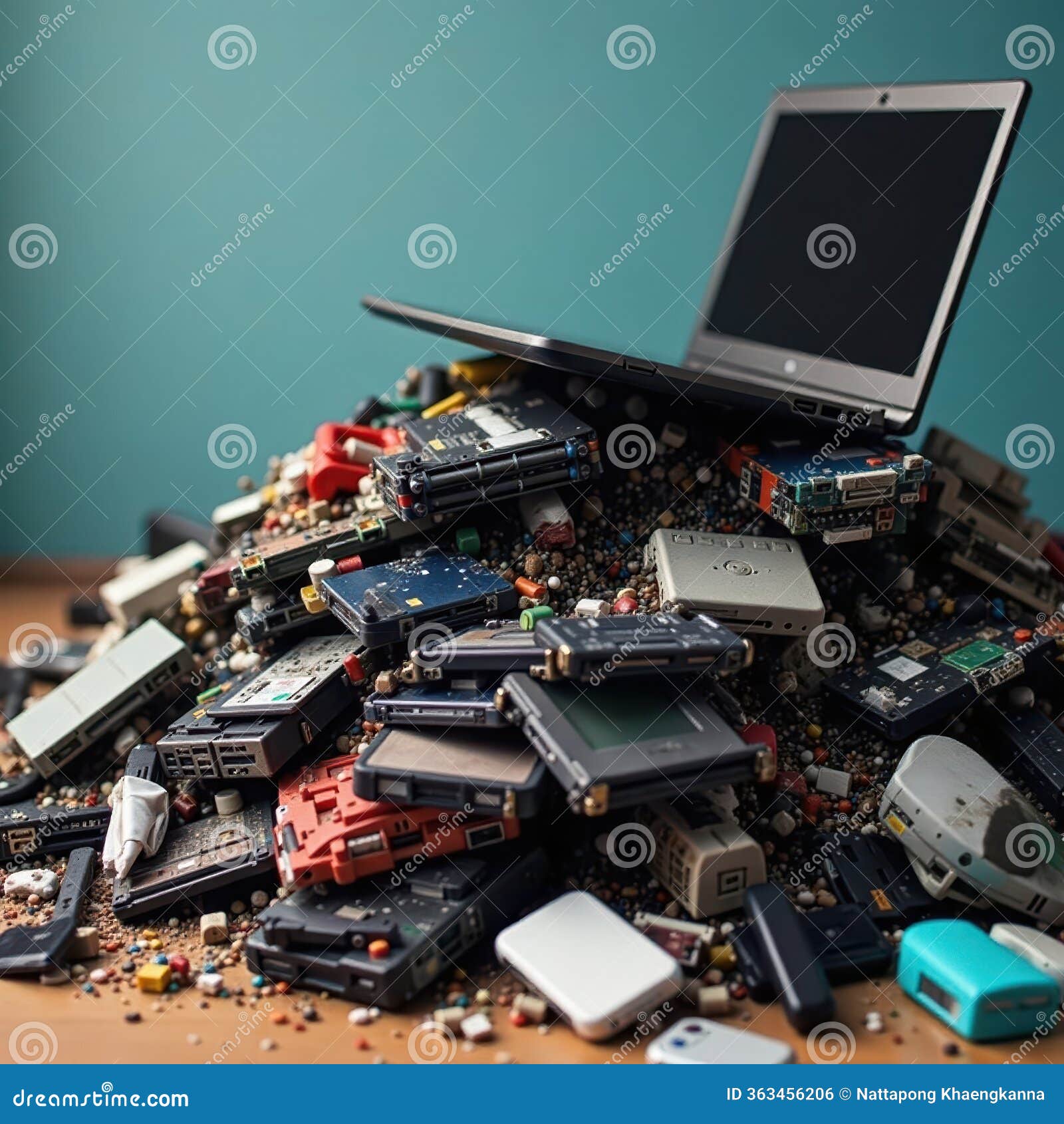 E-Waste Pile Stock Photography | CartoonDealer.com #366920420