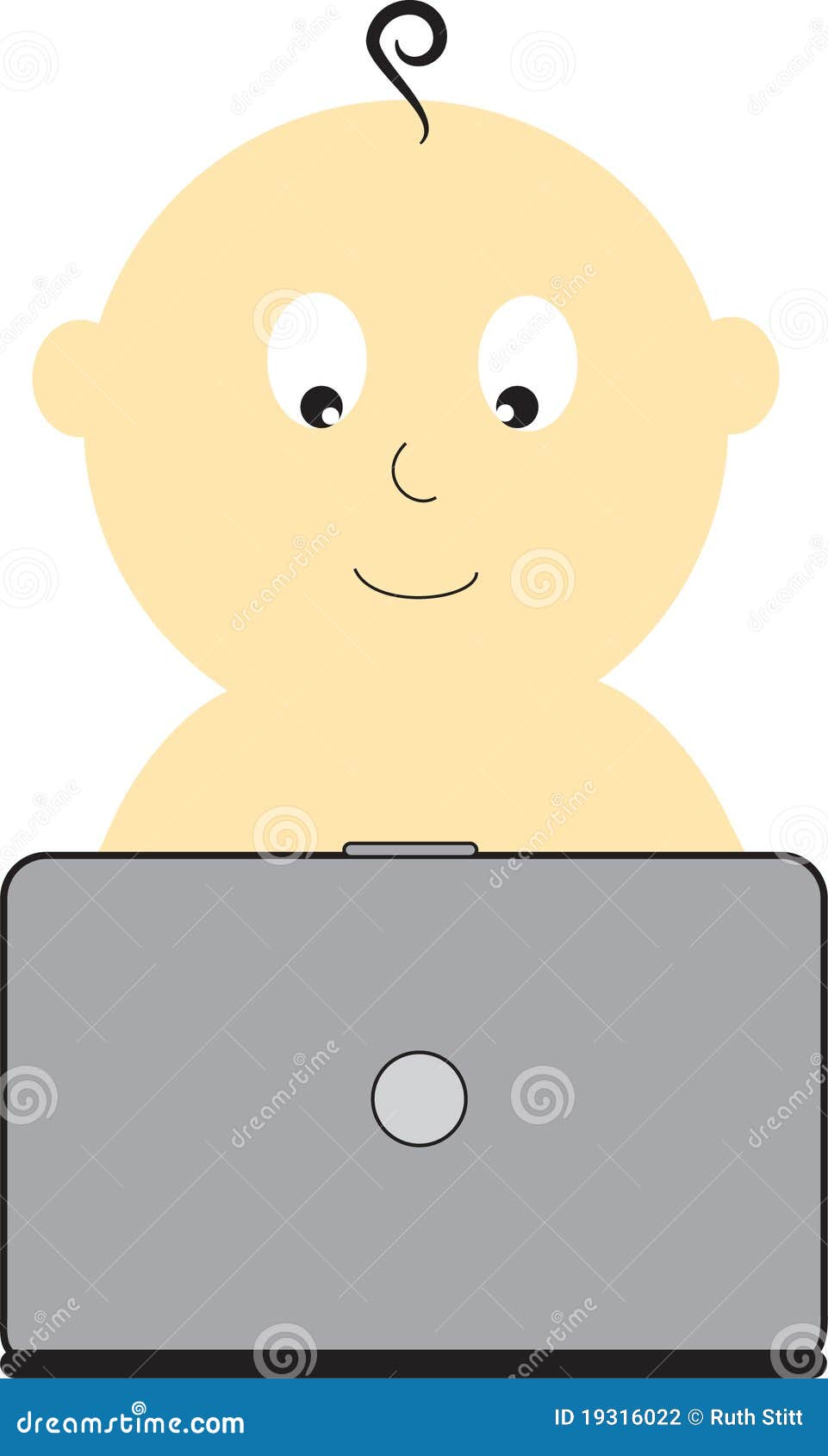 Laptop Baby stock vector. Illustration of clipart, infant - 19316022