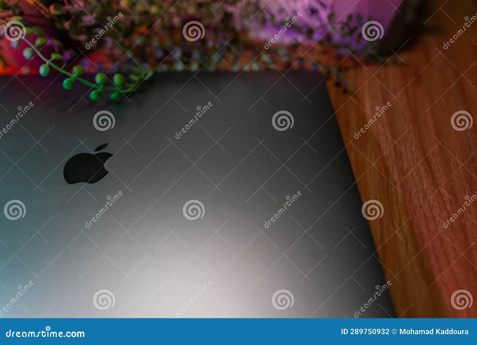 Laptop Back with Colorful Lights - Apple Macbook Pro Computer Editorial ...