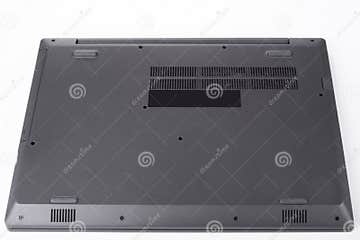 Laptop Back Side. Notebook Bottom on a White Stock Image - Image of ...