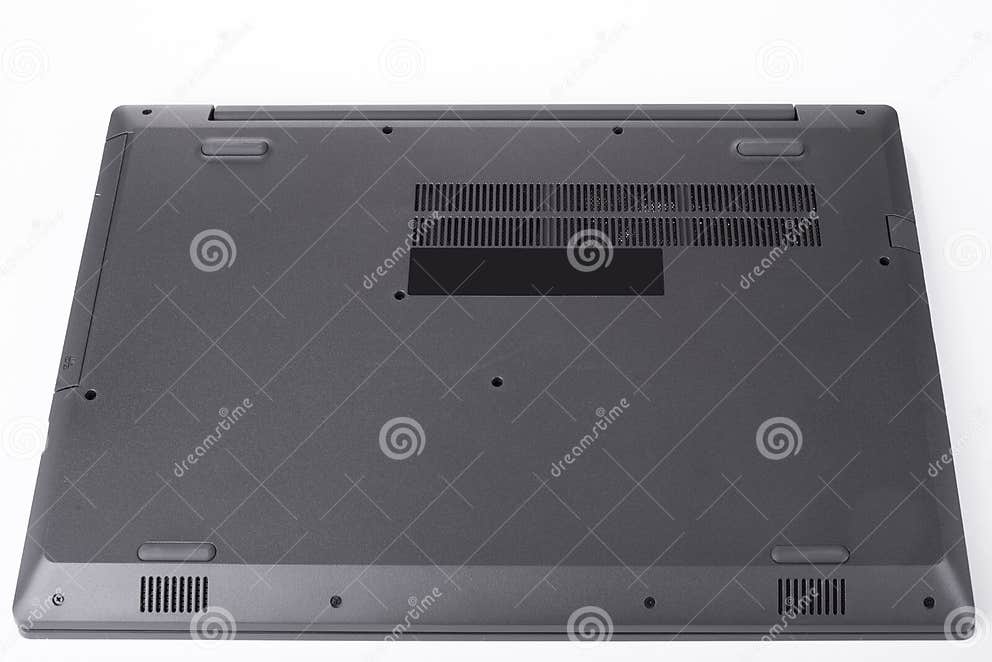 Laptop Back Side. Notebook Bottom on a White Stock Image - Image of ...