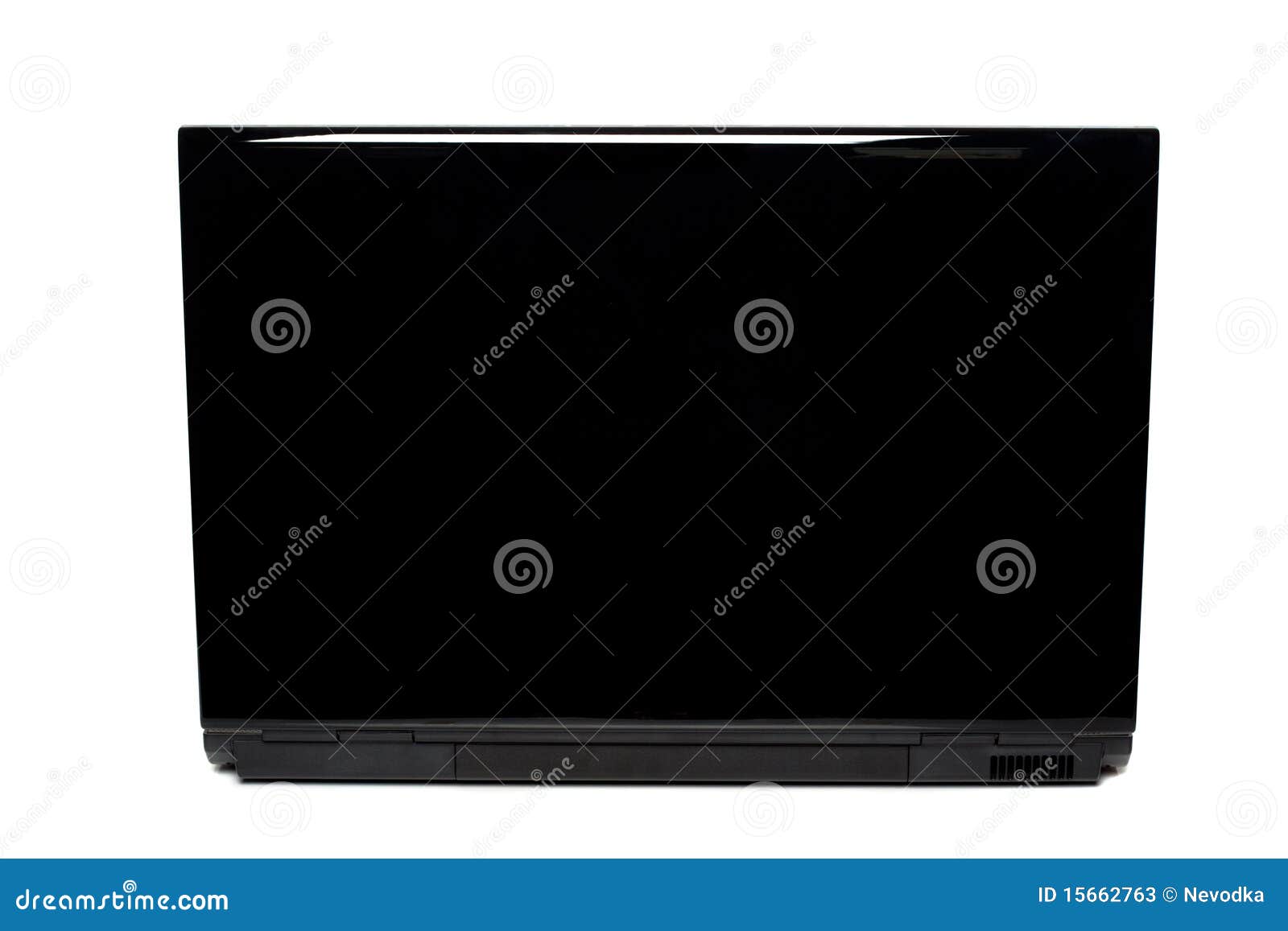 Laptop back view stock image. Image of mobile, information - 15662763