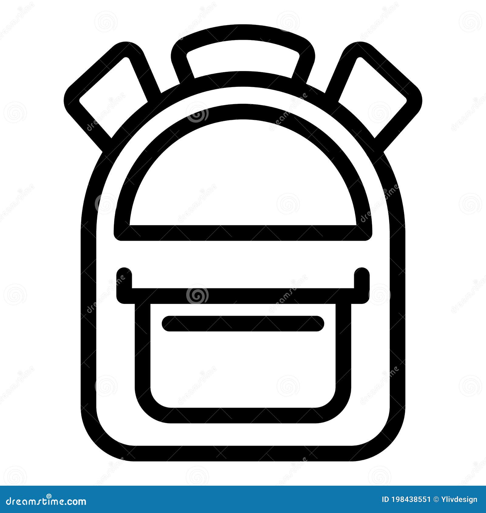 Laptop Backpack Icon, Outline Style Stock Vector - Illustration of ...