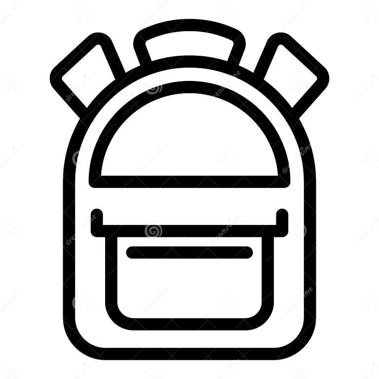 Laptop Backpack Icon, Outline Style Stock Vector - Illustration of ...