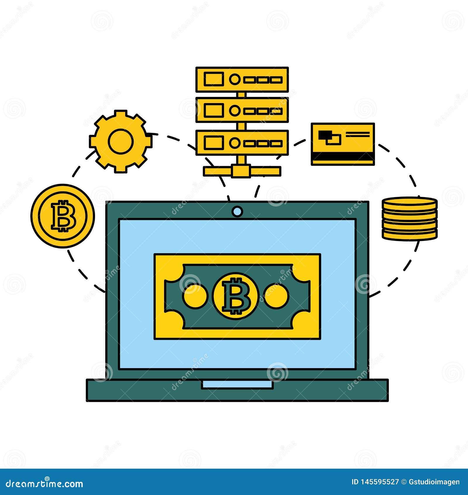 Fin tech business stock illustration. Illustration of global - 145595527