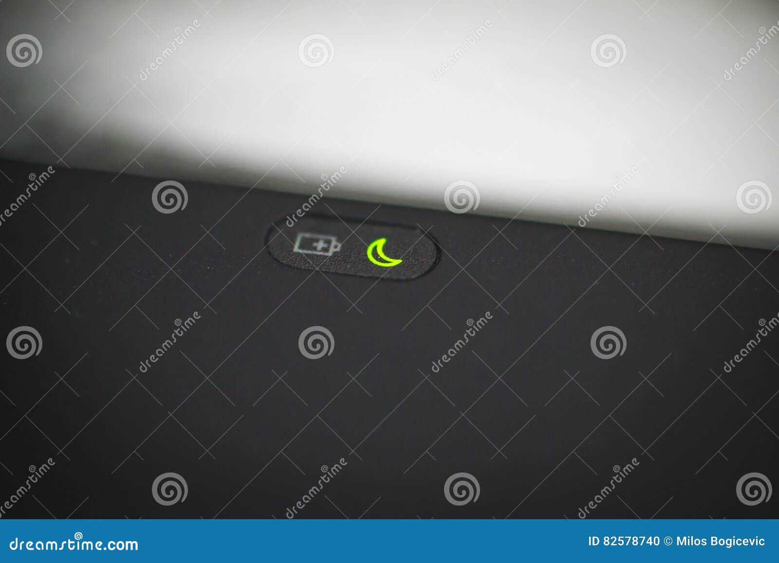Laptop Battery and Sleep Icons Stock Photo - Image of beautiful, laptop ...