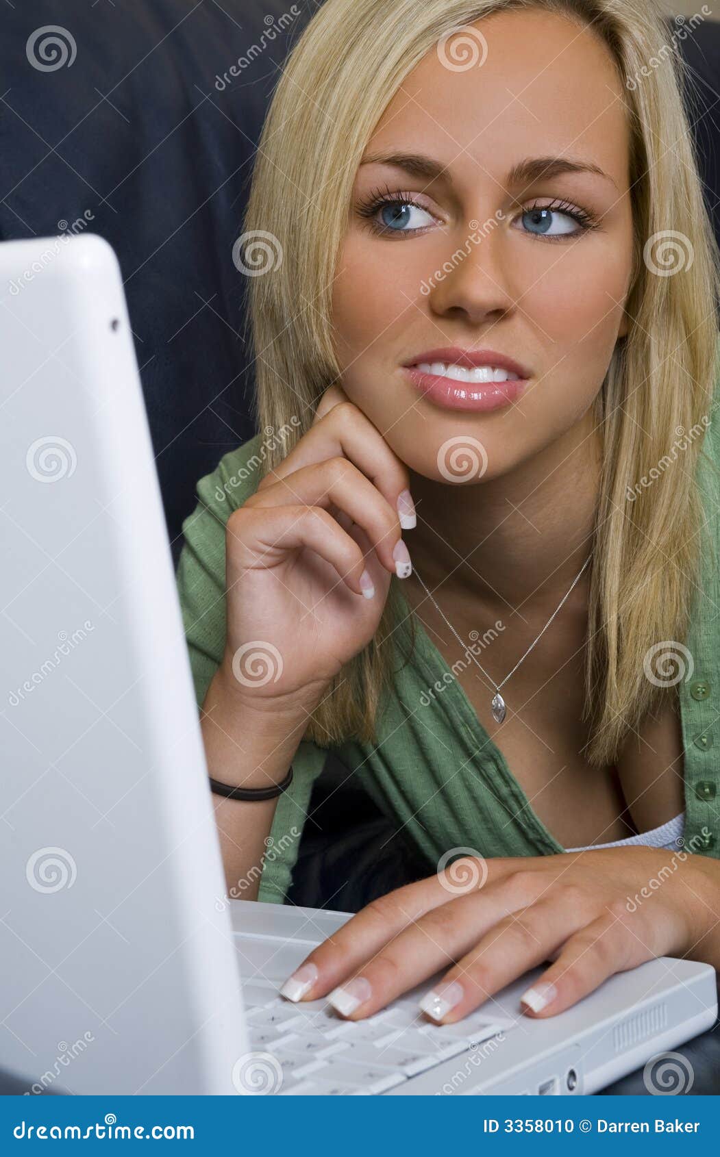 Laptop Beauty stock photo. Image of relaxed, blue, laptop - 3358010