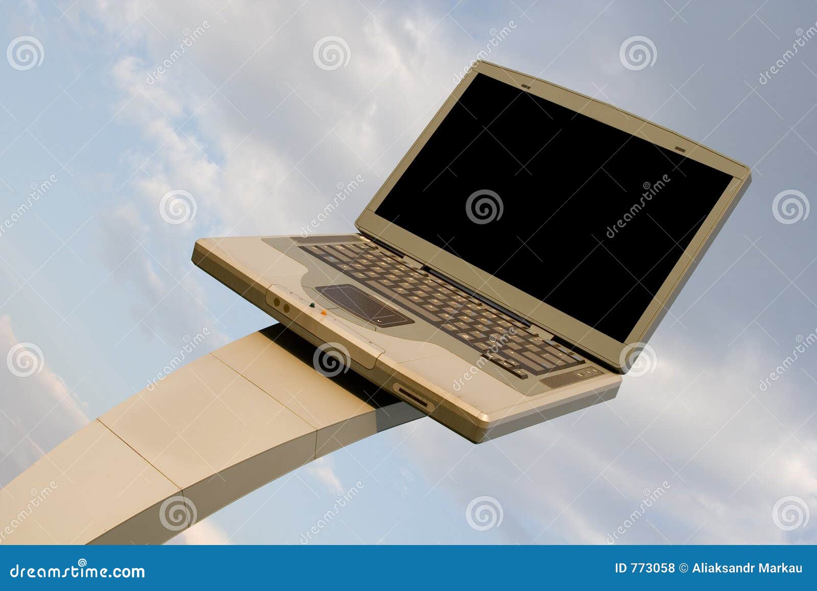 Laptop billboard stock photo. Image of blue, poster, print - 773058