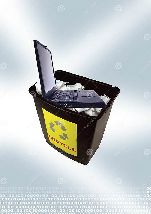 Laptop bin stock illustration. Illustration of laptop - 2422400