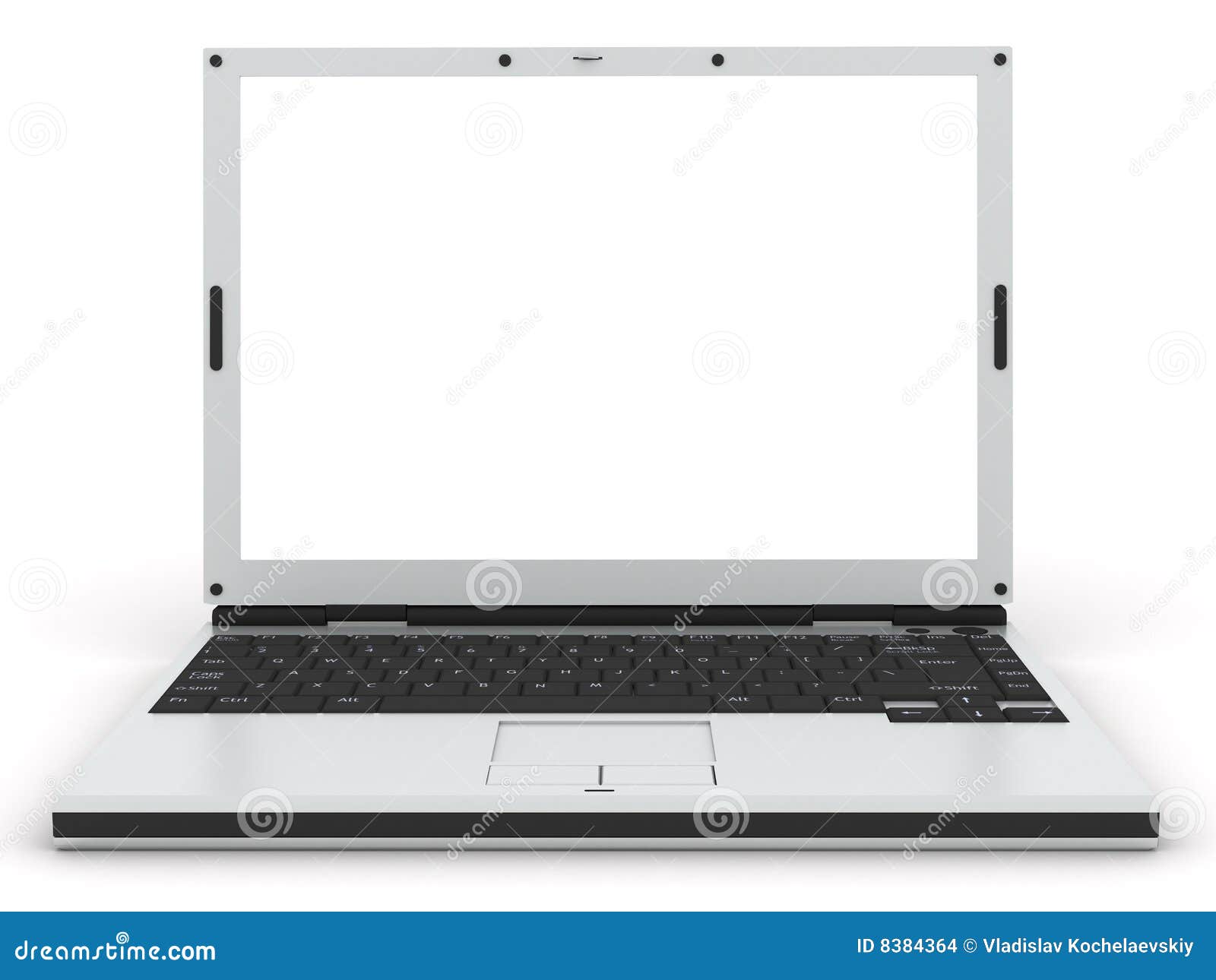 Laptop blank stock illustration. Illustration of write - 8384364