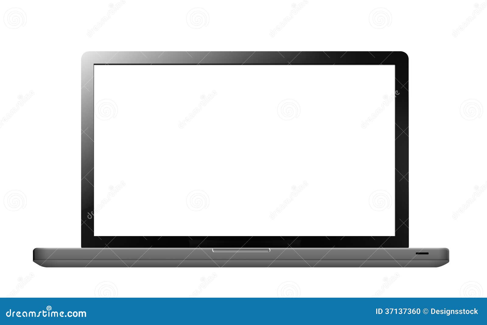Laptop with blank screen stock photo. Image of background - 37137360