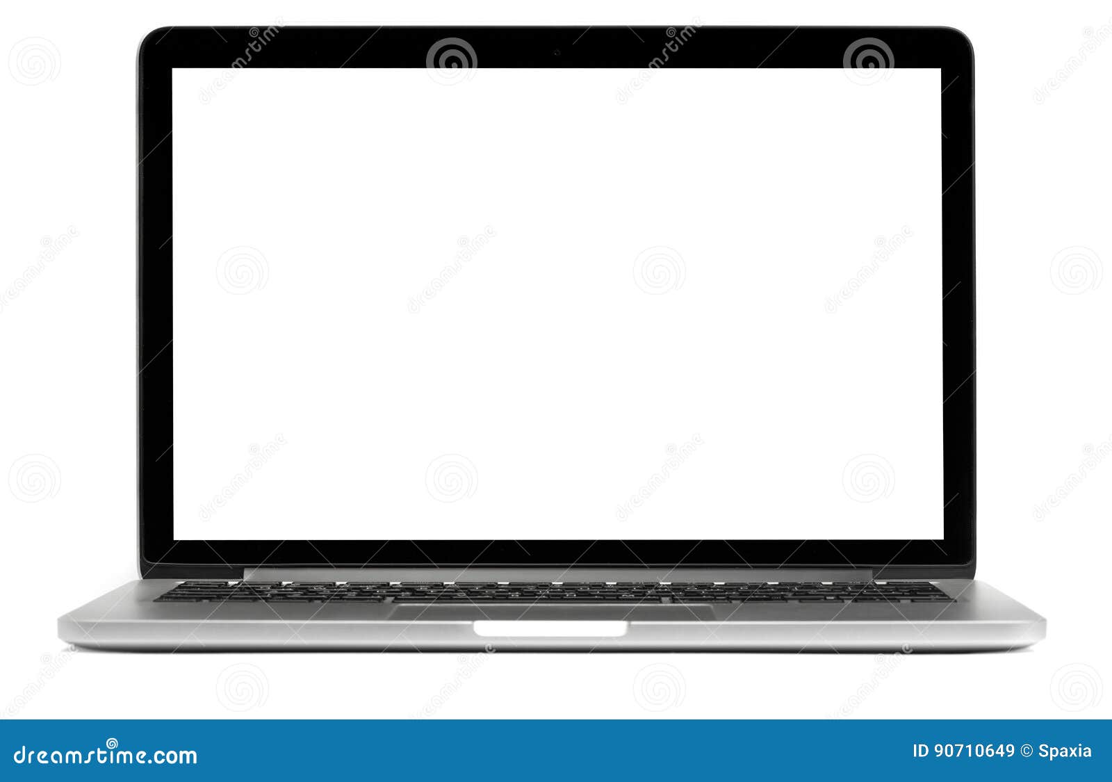 Laptop with Blank Screen Isolated Stock Image - Image of background ...