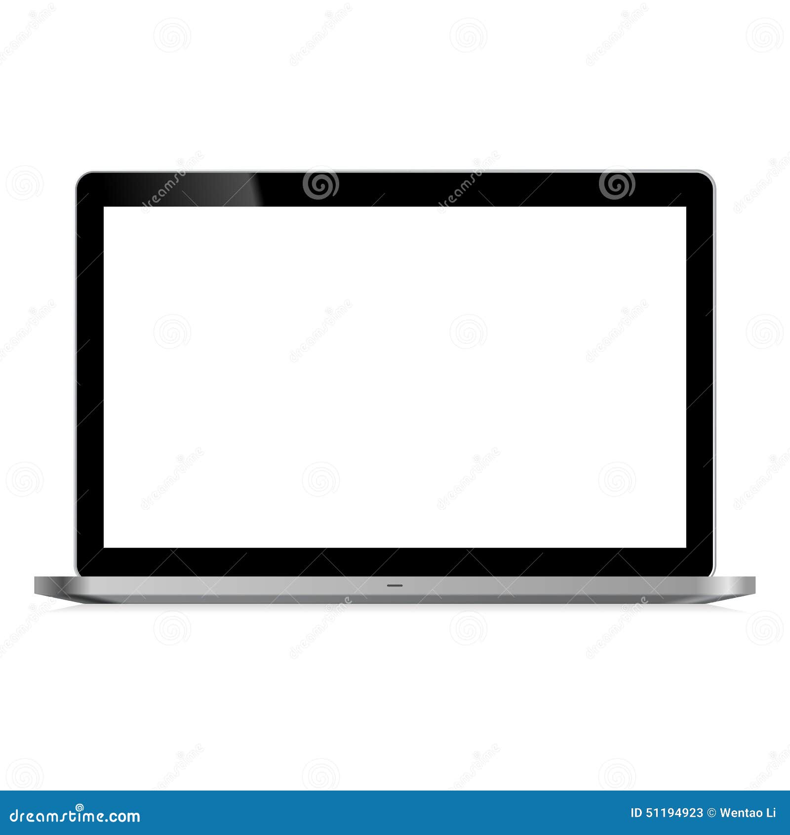 Laptop with Blank Screen Vector Stock Vector - Illustration of elegance ...