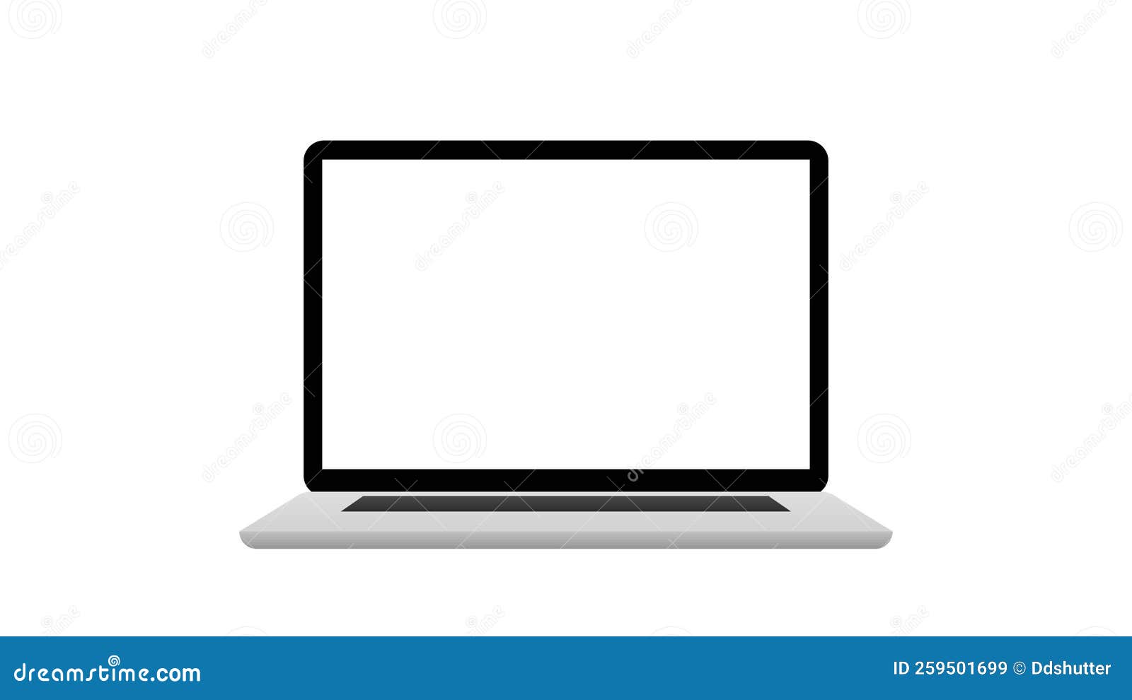 Laptop with Blank White Screen Animation. Stock Video - Video of ...