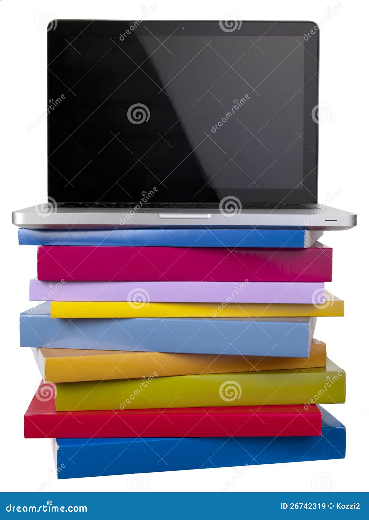 Laptop and books stock image. Image of information, writing - 26742319