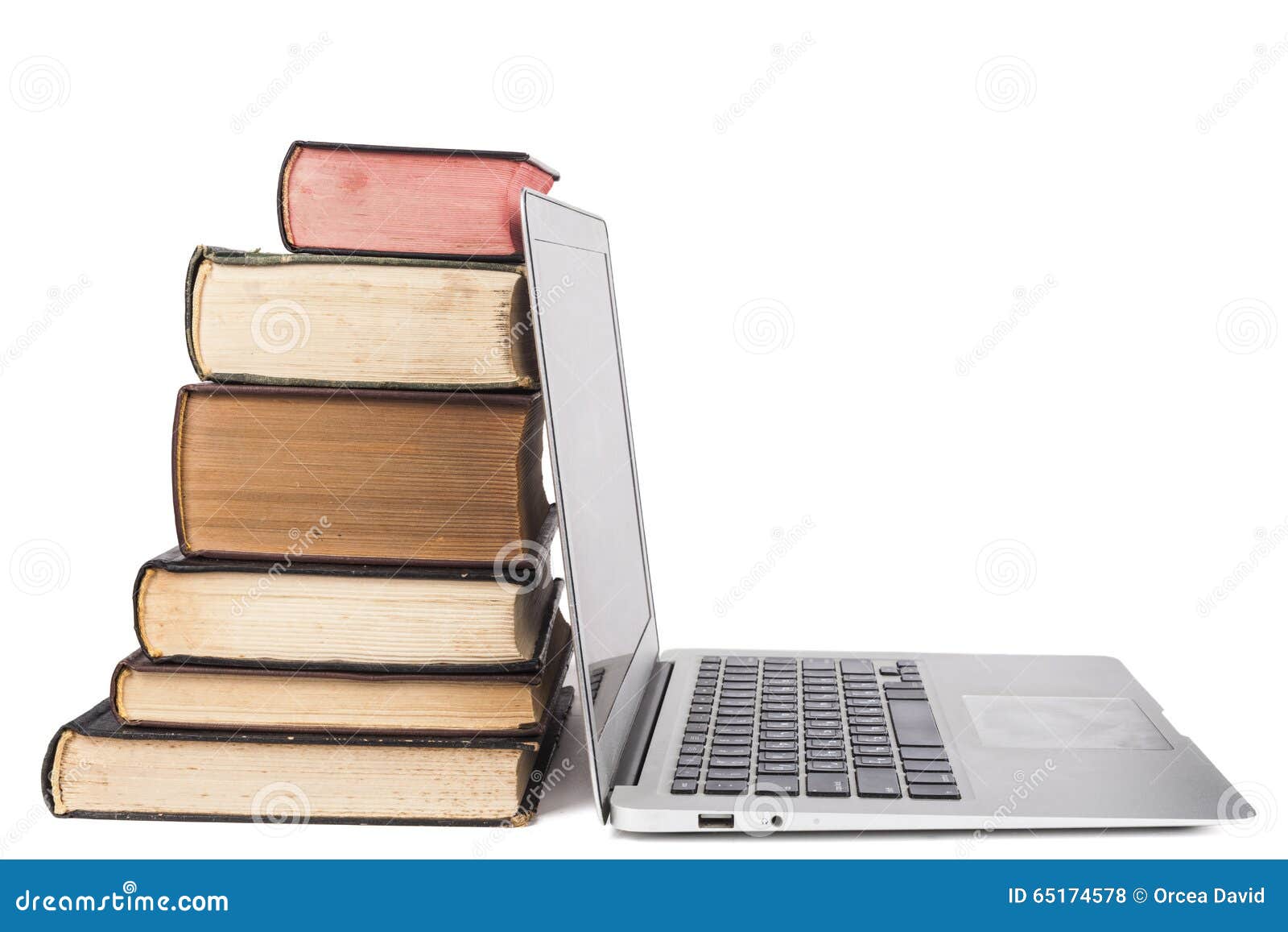 Laptop and Books stock photo. Image of business, modern - 65174578