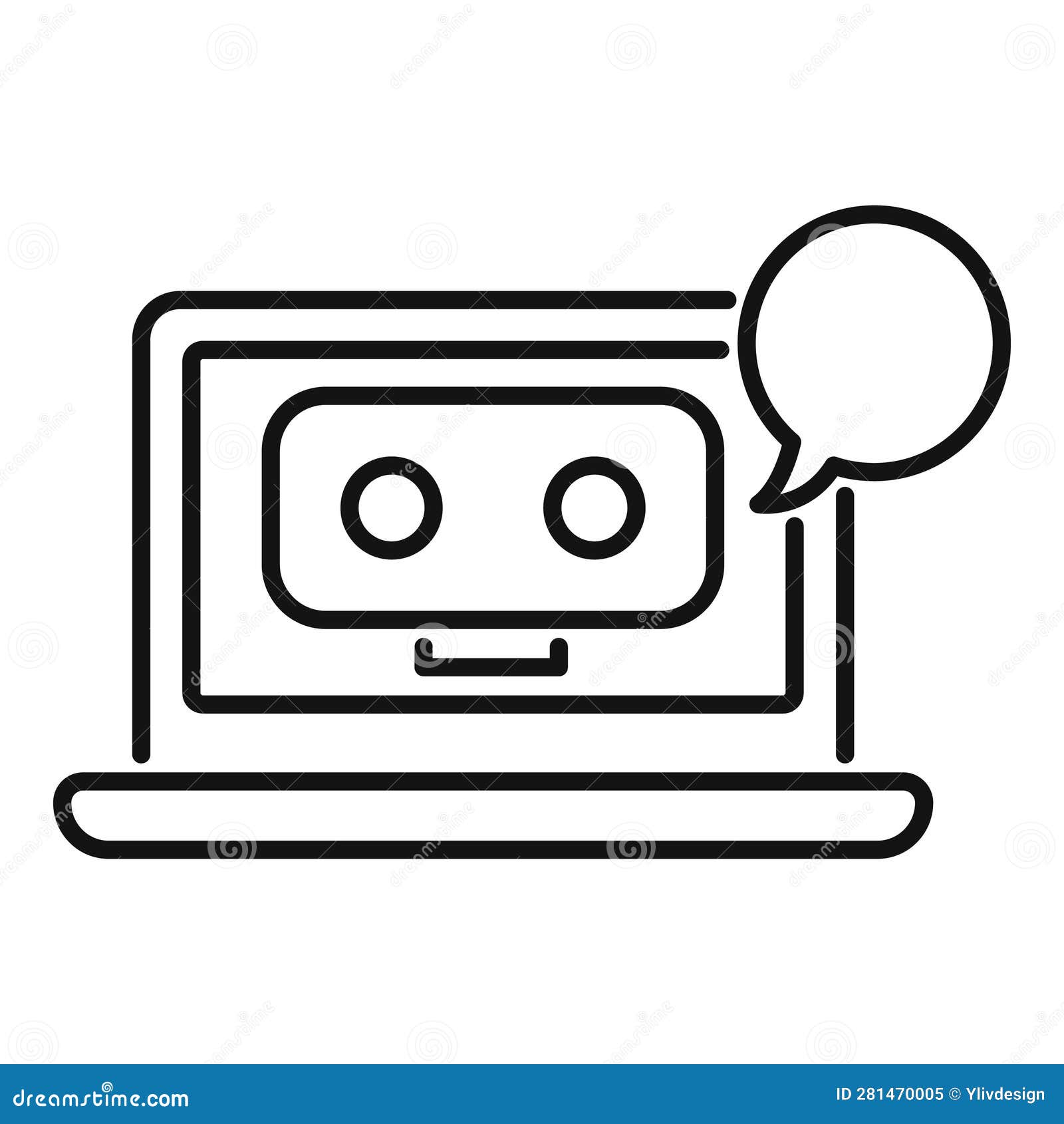 Laptop Bot Icon Outline Vector. Office Service Stock Illustration ... Laptop Bot Icon Outline Vector. Office Service Stock Illustration ...