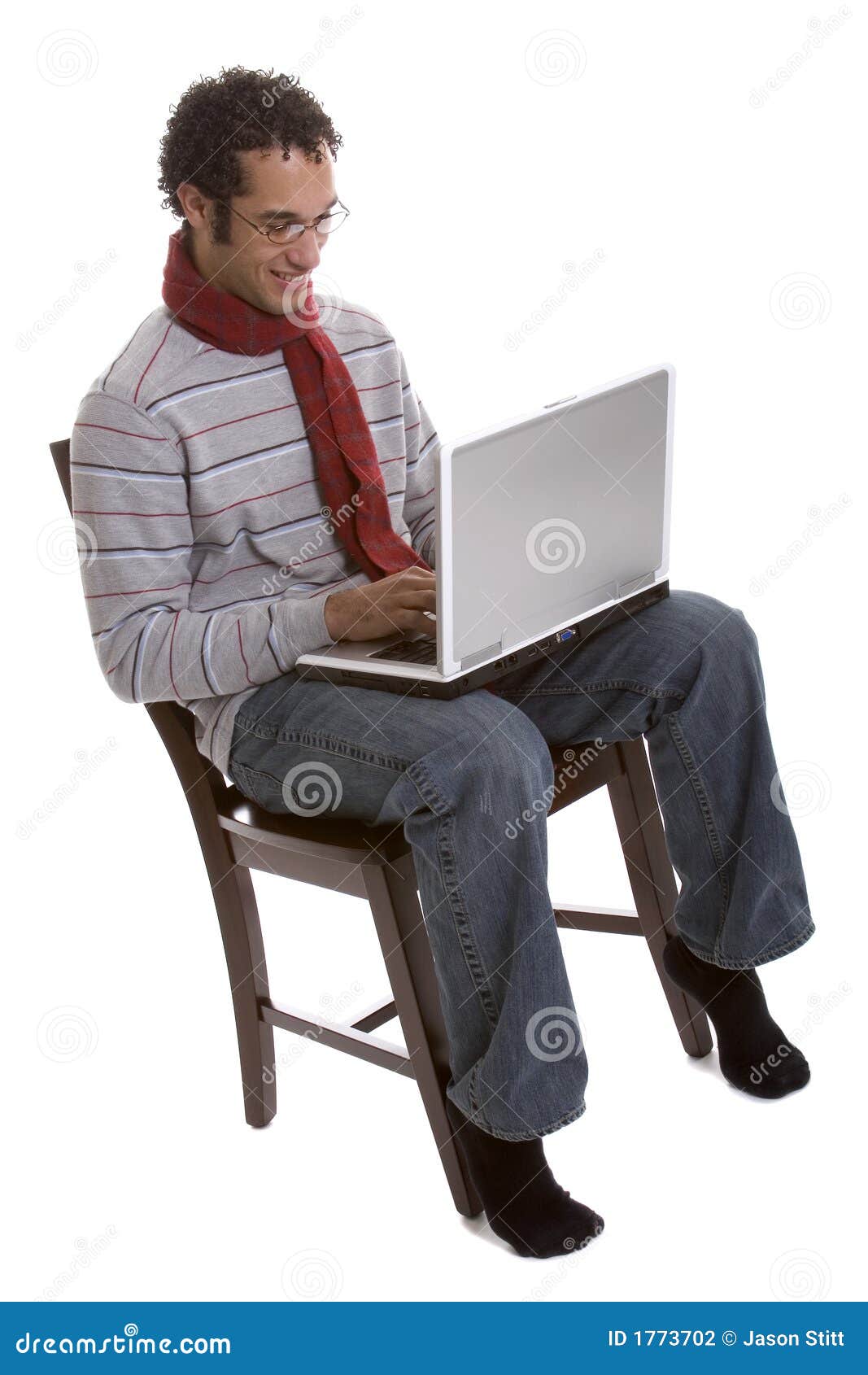 Laptop Boy stock photo. Image of isolated, teenager, white - 1773702