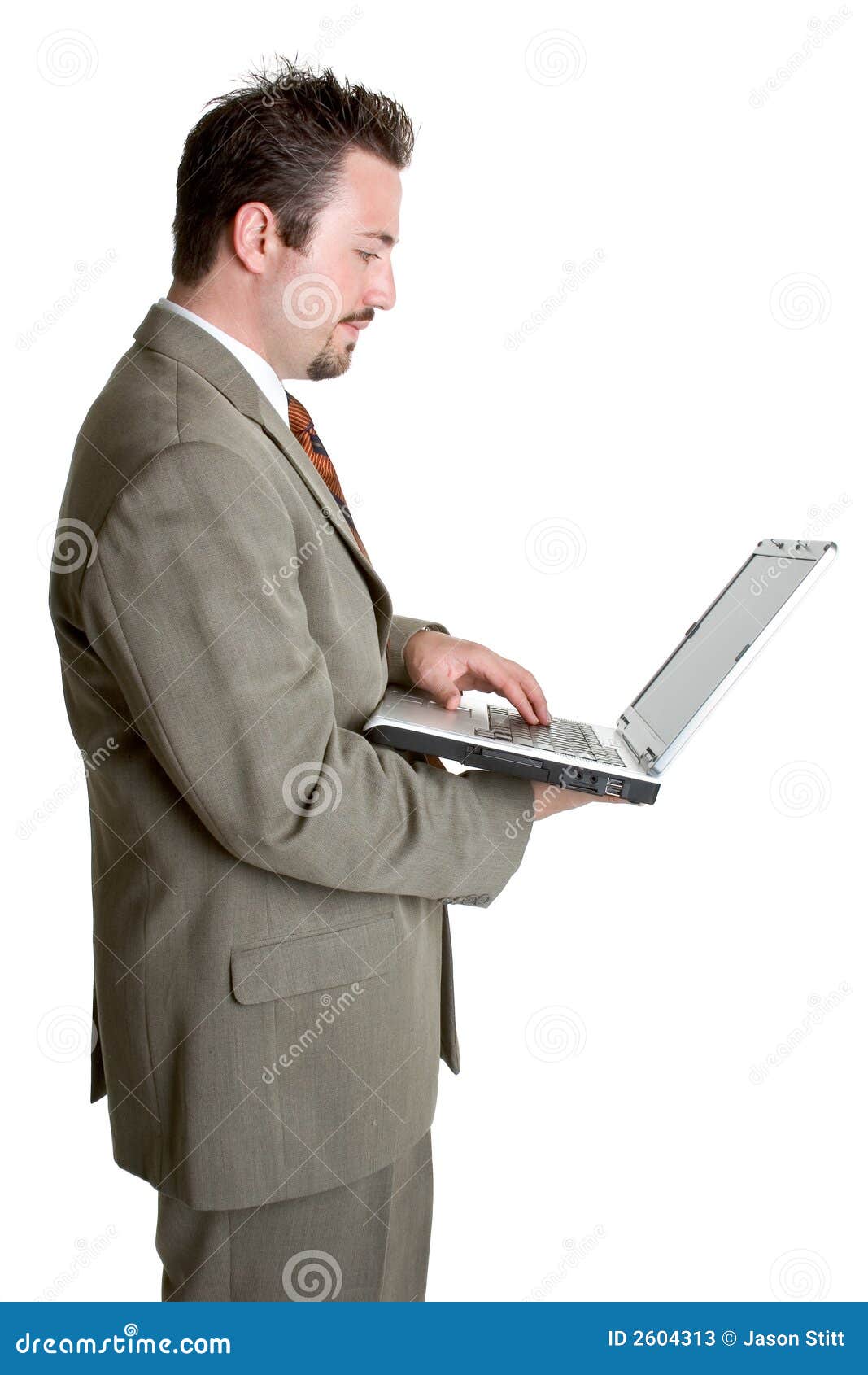 Laptop Business Man stock image. Image of businessman - 2604313