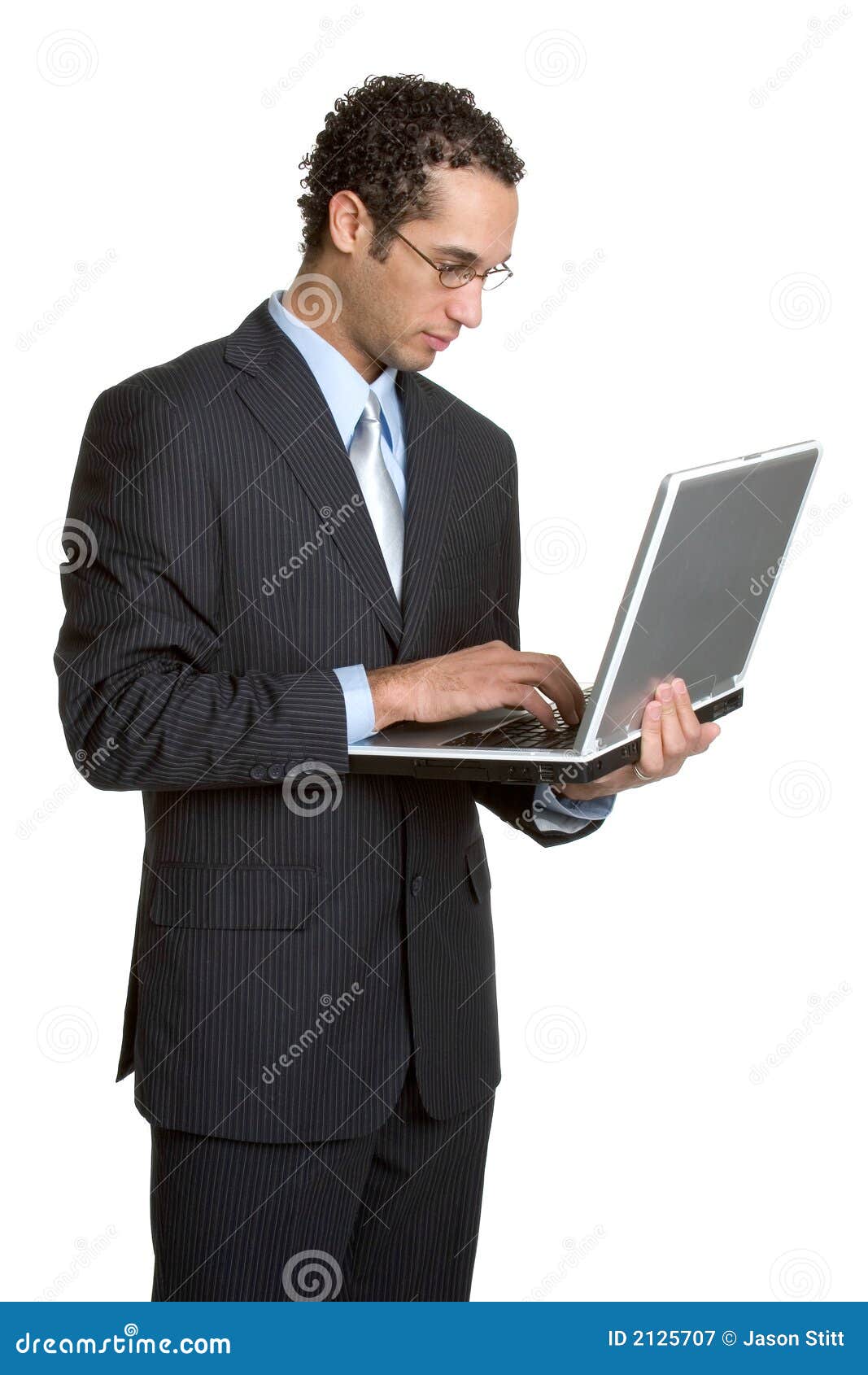 Laptop Businessman stock image. Image of typing, hand - 2125707