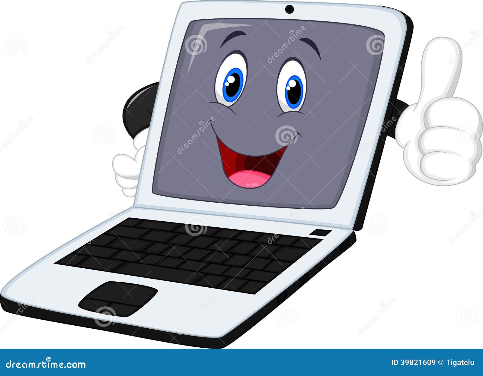 Sad Laptop Cartoon Royalty-Free Illustration | CartoonDealer.com #48732792