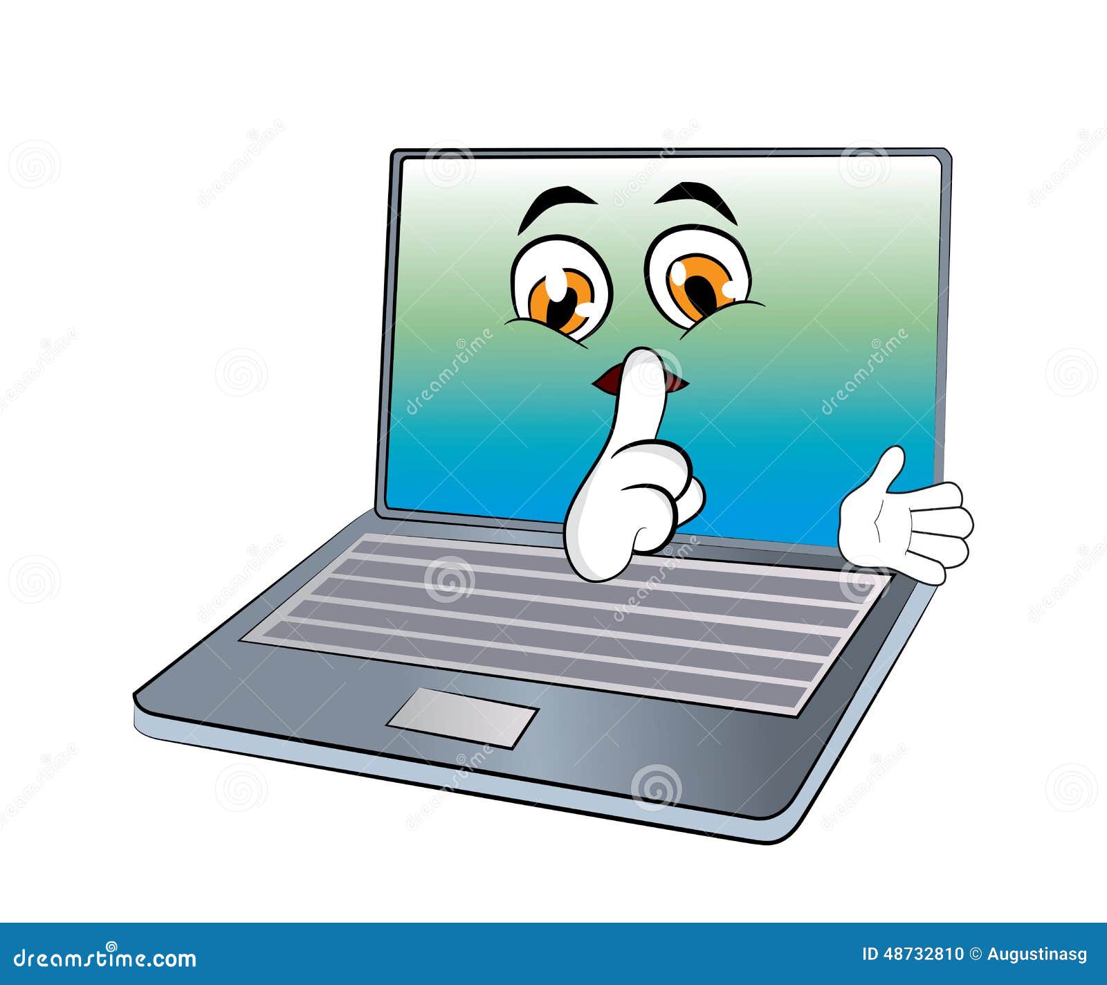 Laptop cartoon stock illustration. Illustration of isolated - 48732810