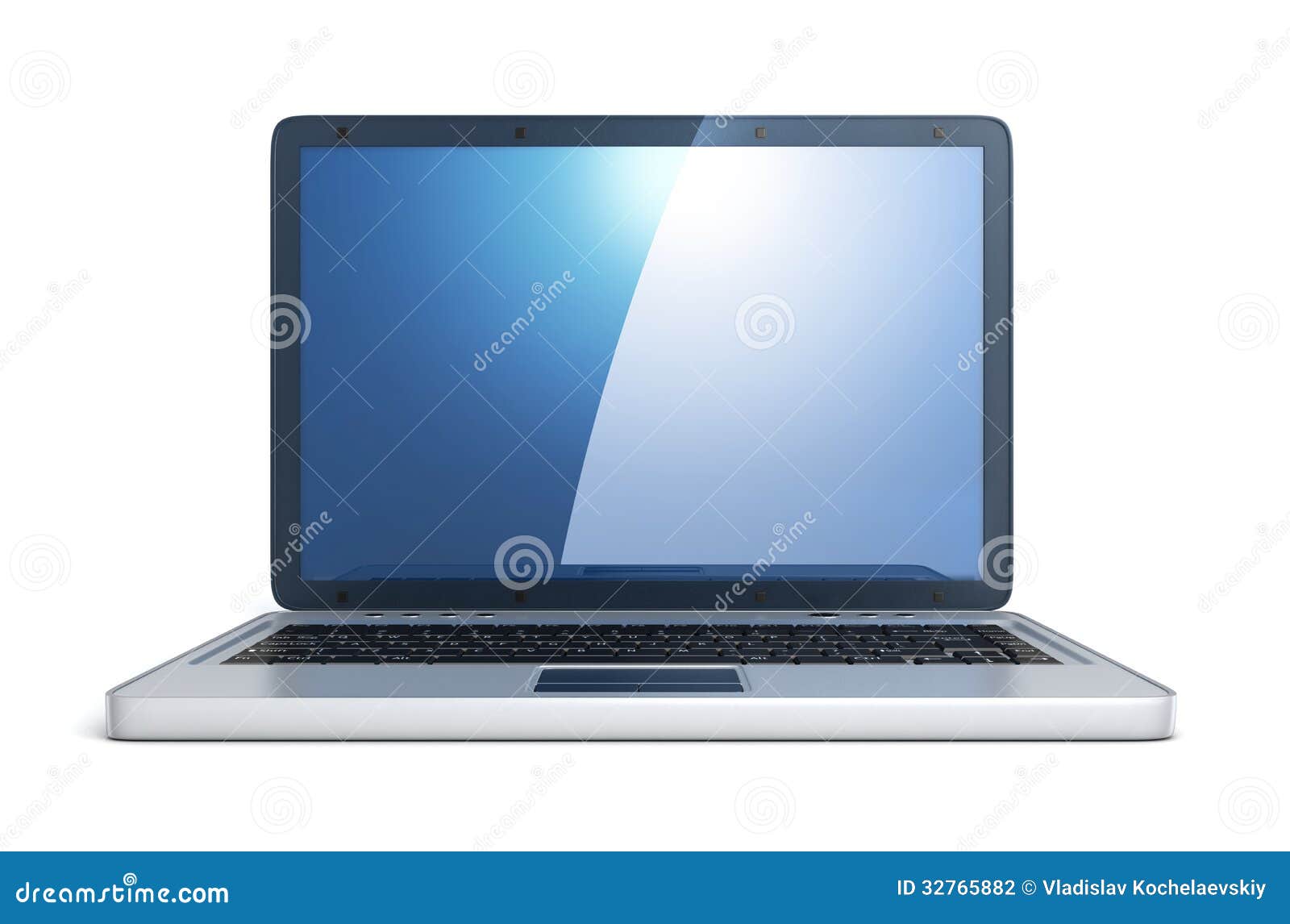 Laptop CGI stock illustration. Illustration of modern - 32765882