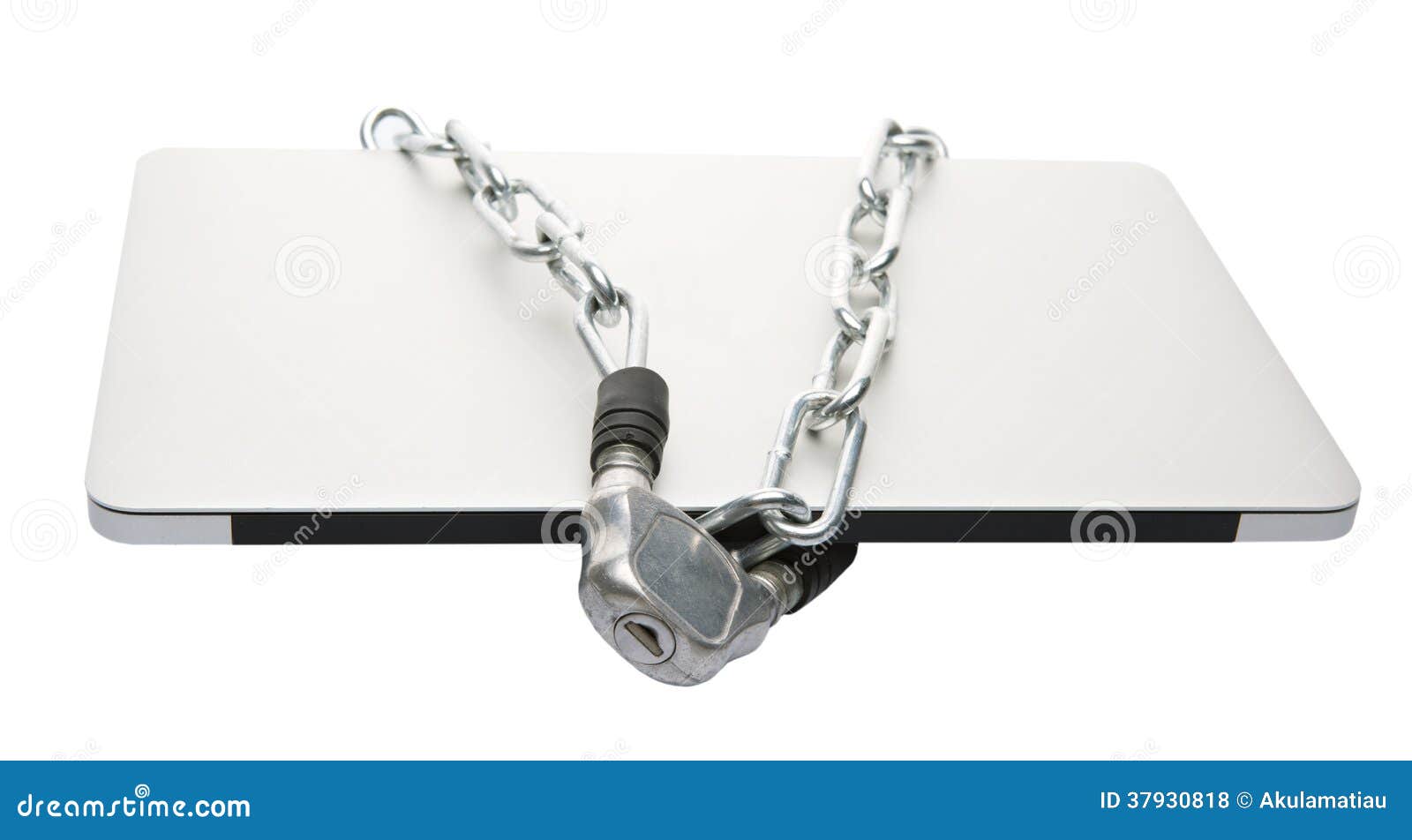 Laptop and Chains I stock photo. Image of safe, firewall - 37930818