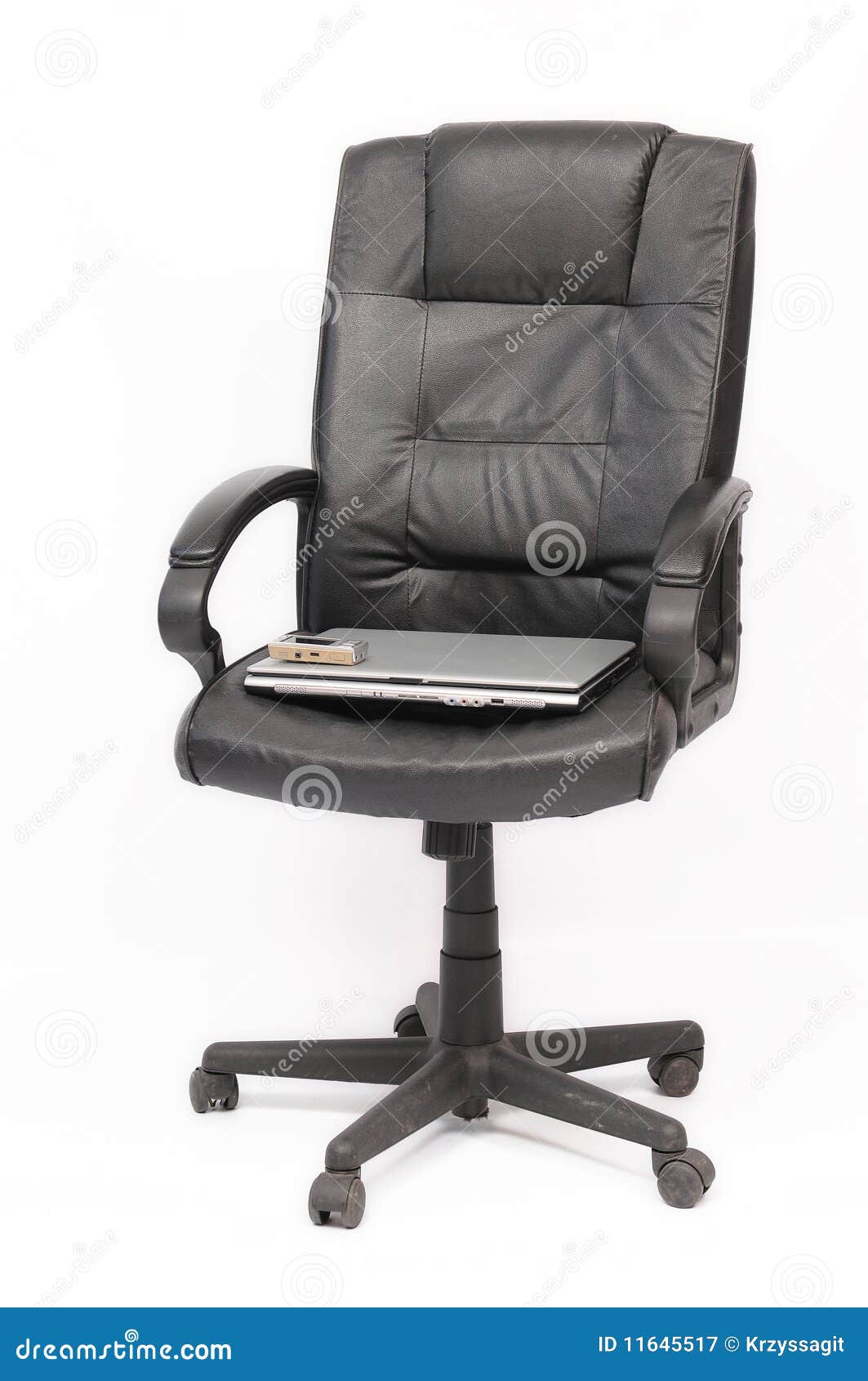 Laptop on a chair stock image. Image of education, background - 11645517