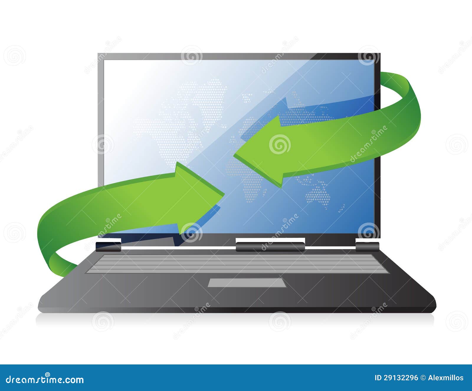 Laptop Changing Technology Concept Stock Illustration - Illustration of ...