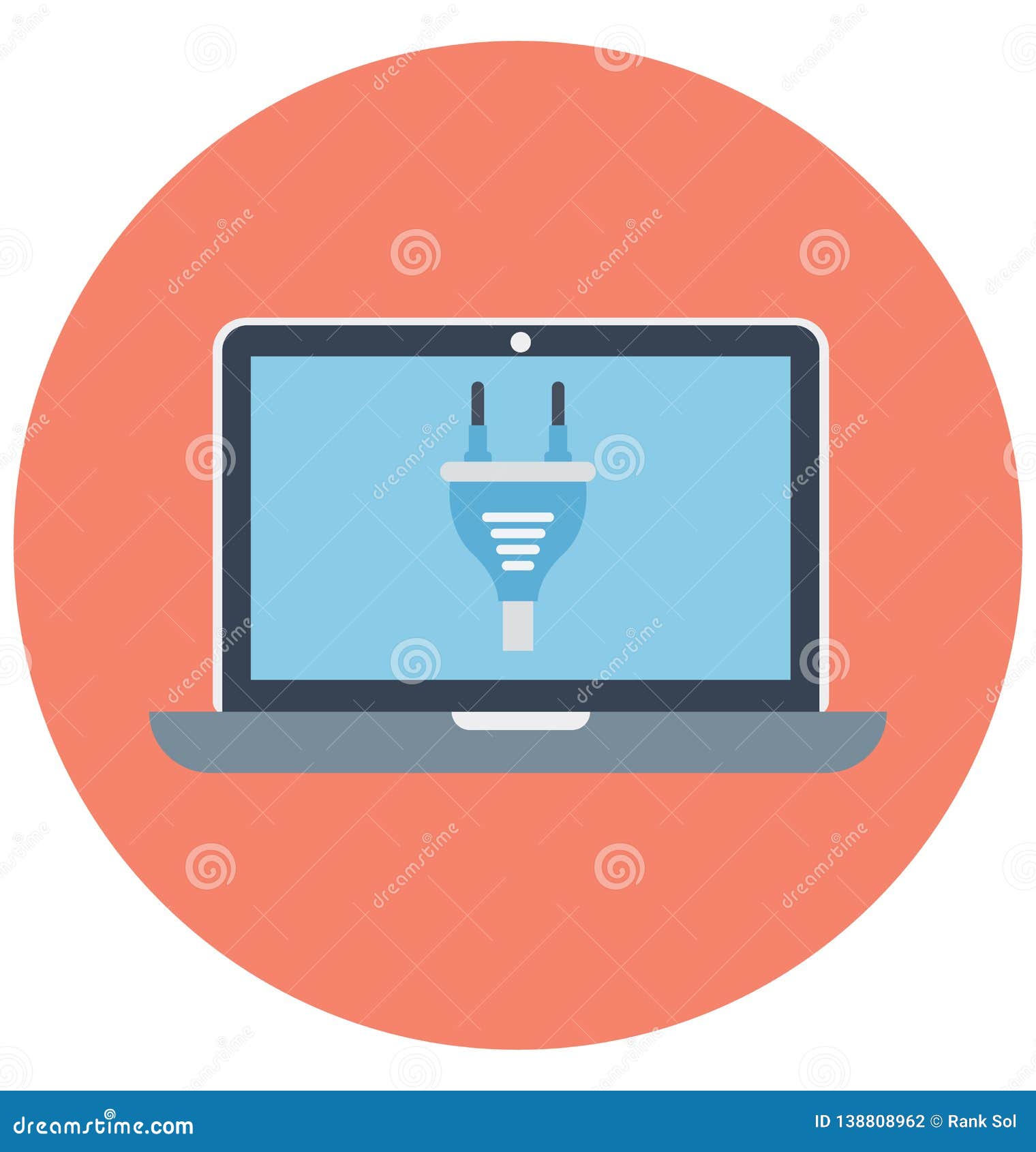 Laptop Charger Isolated Color Vector Icon that Can Be Easily Modified ...