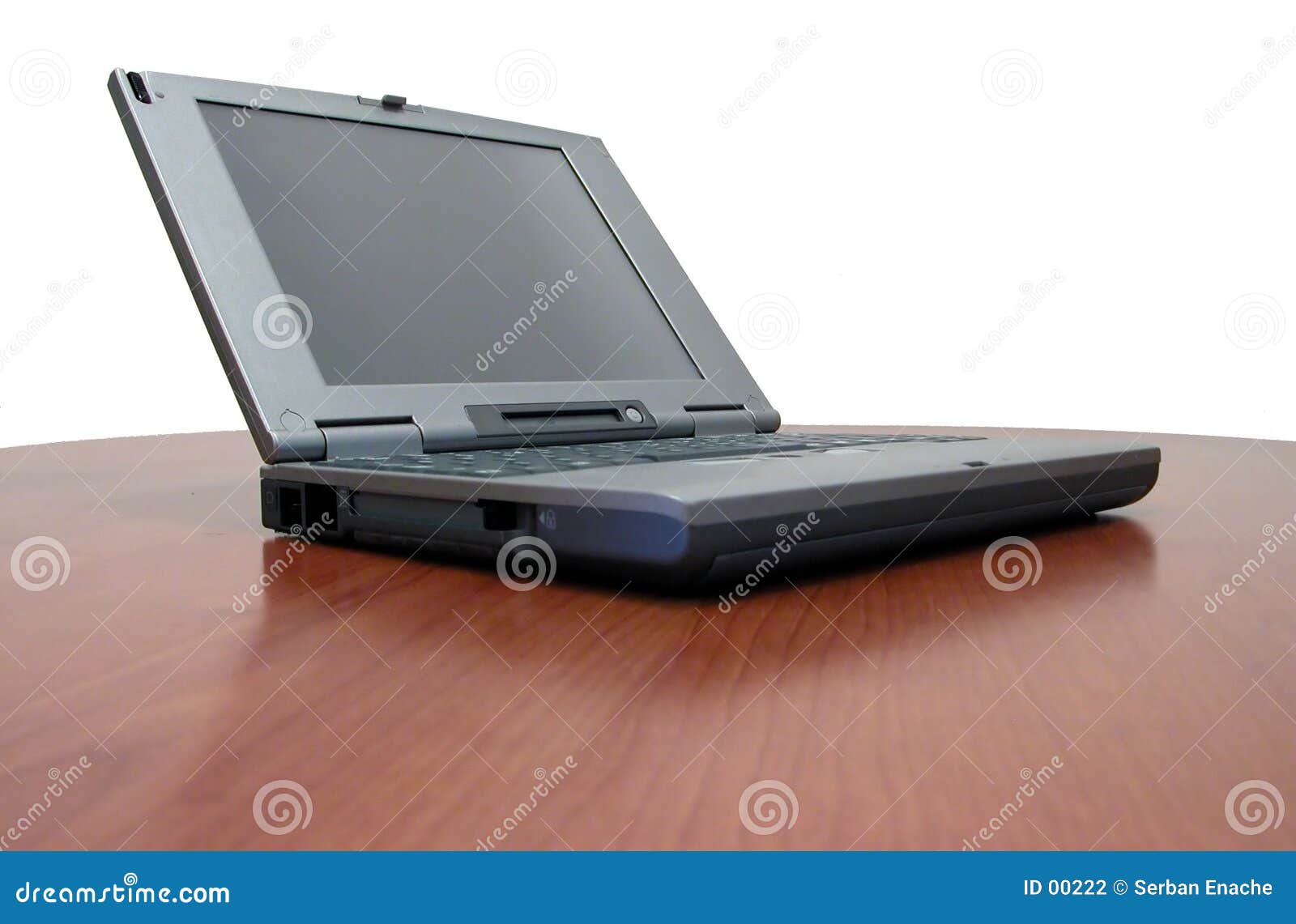 Laptop on cherry desk stock photo. Image of panel, personal - 222