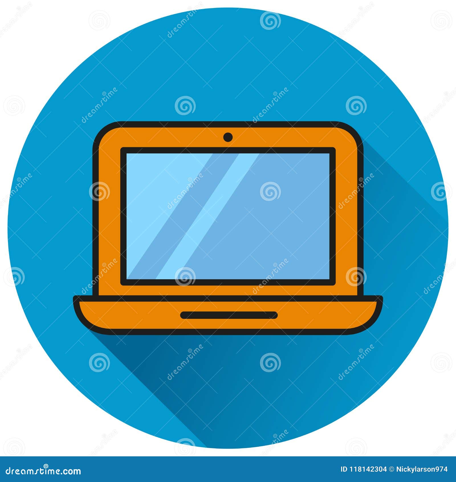 Laptop Circle Intersect Infographic Vector Illustration | CartoonDealer ...