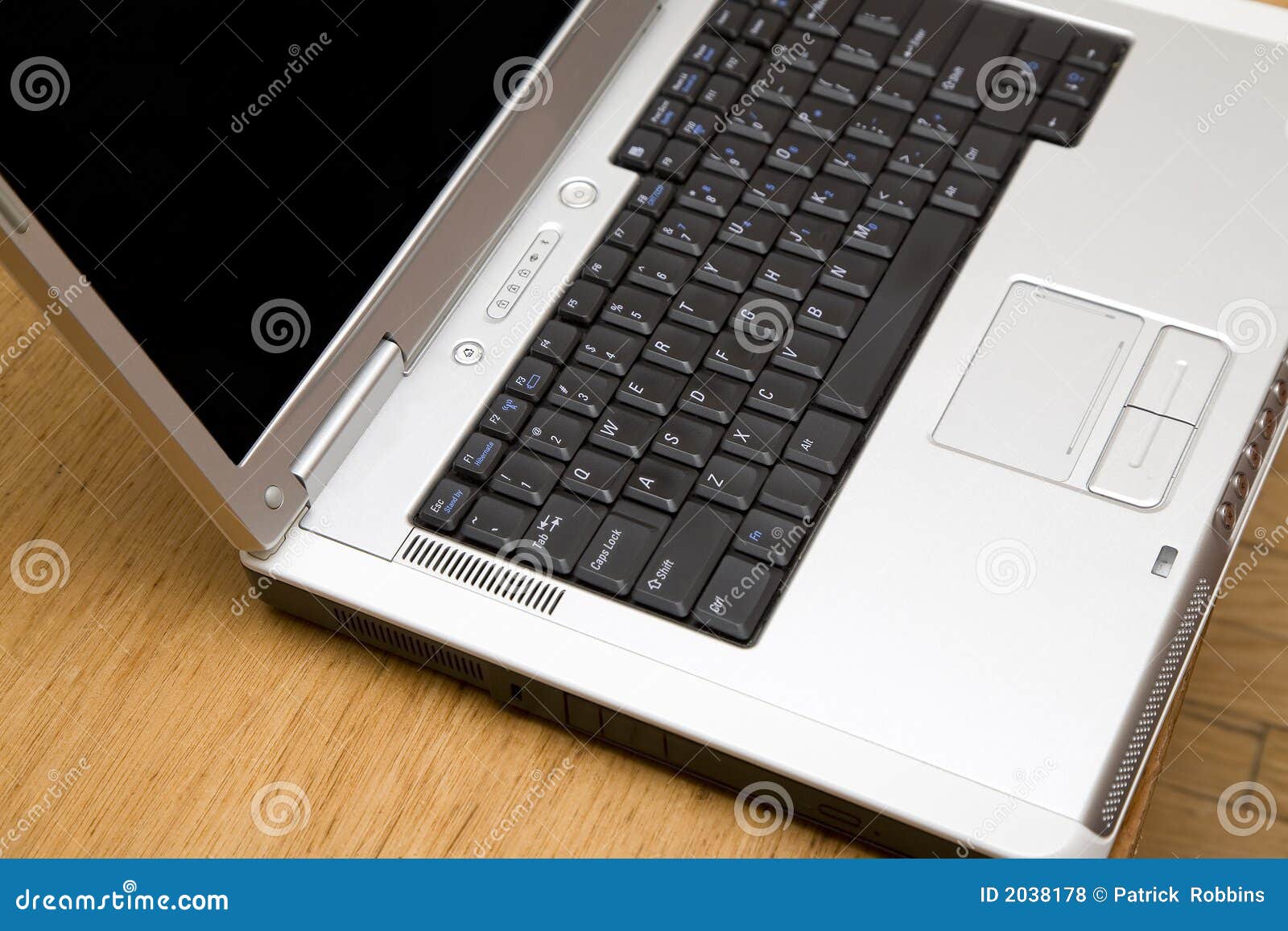 Laptop Close-Up stock photo. Image of equipment, wood - 2038178
