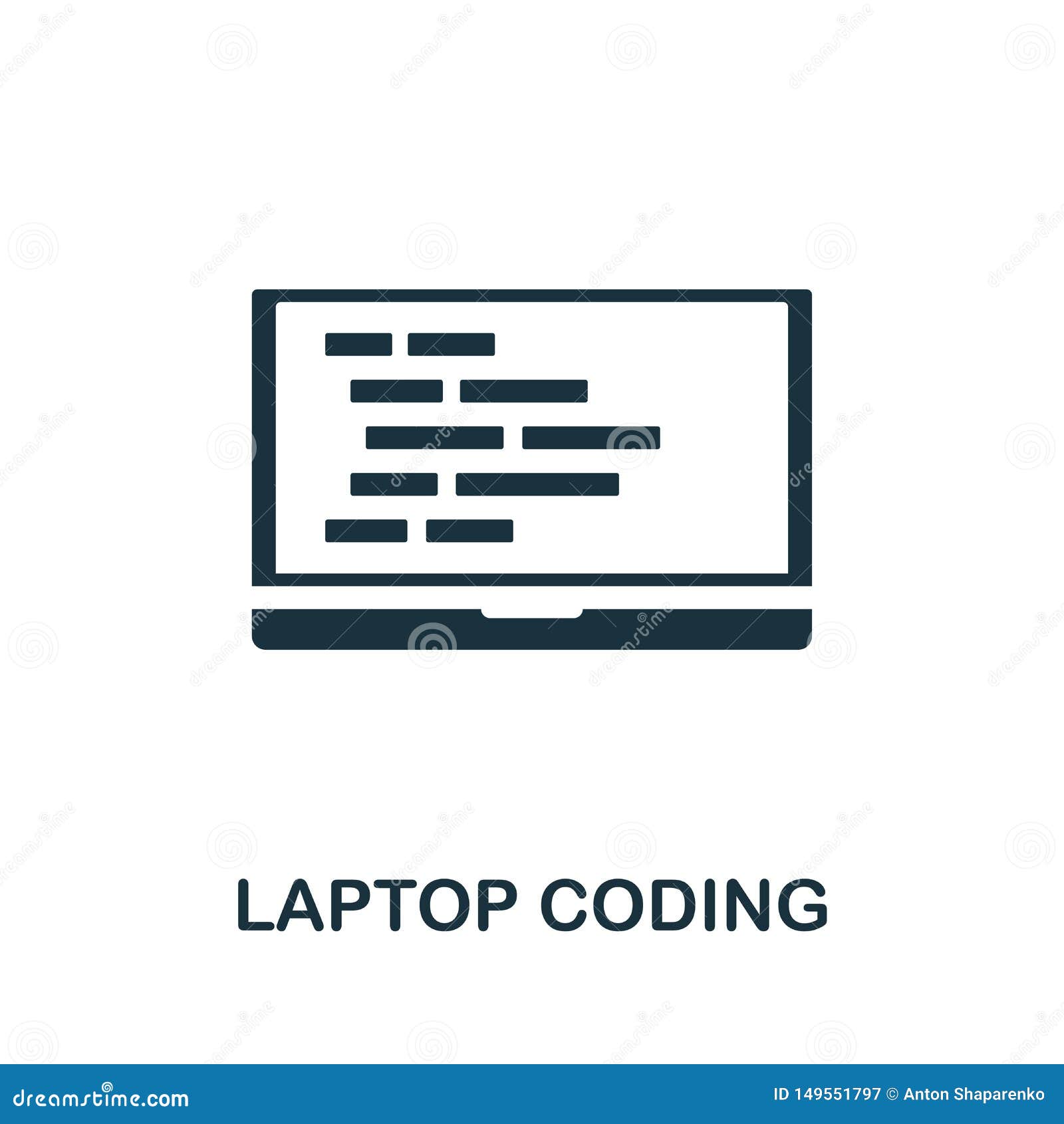 Laptop Coding Icon. Creative Element Design from Programmer Icons ...