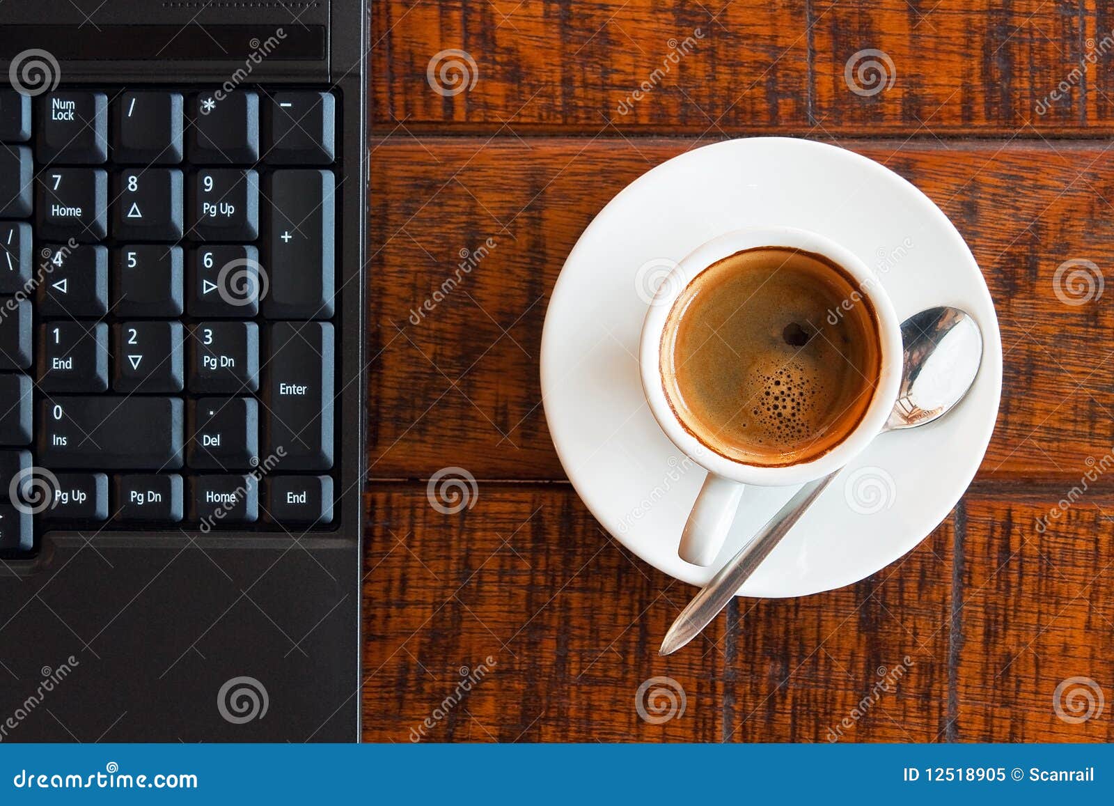 Laptop and coffee stock image. Image of internet, cafe - 12518905